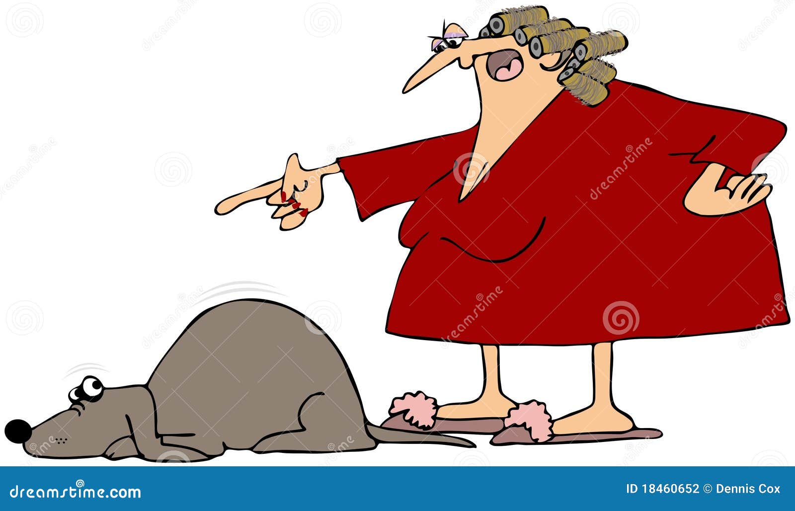 Bad Dog stock illustration. Illustration of lady, upset - 18460652