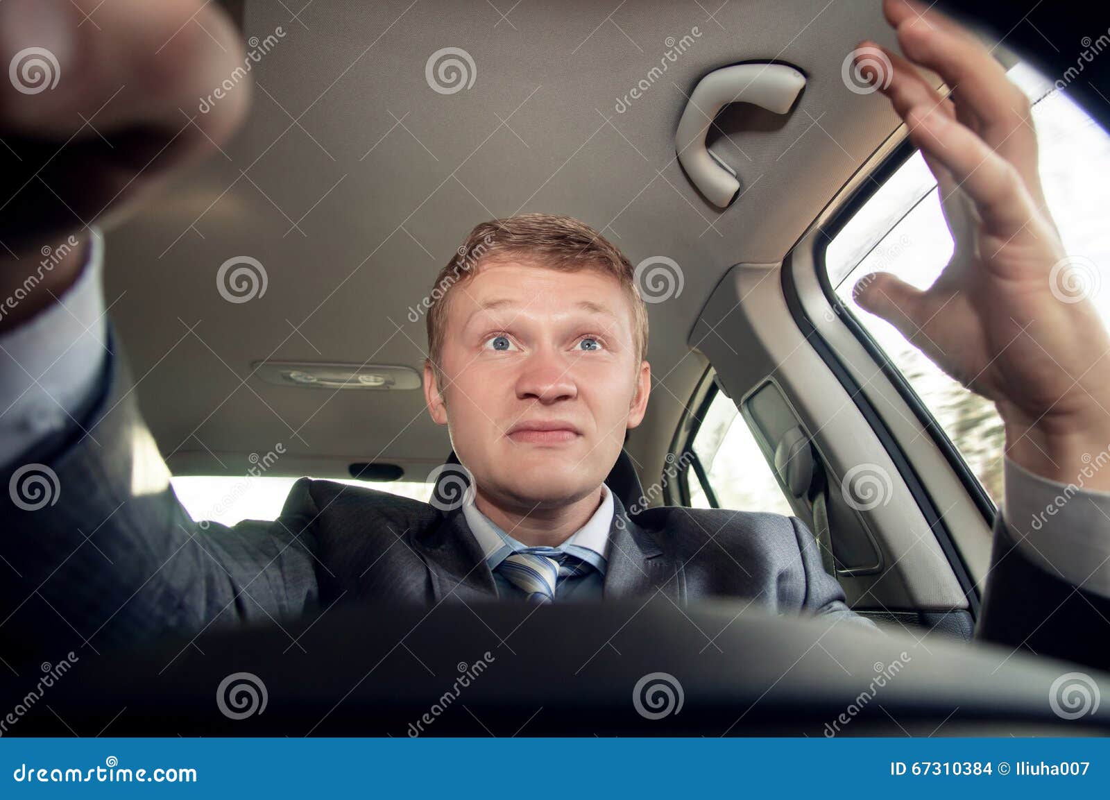 Bad Driver Complains while Driving Stock Photo - Image of fool ...