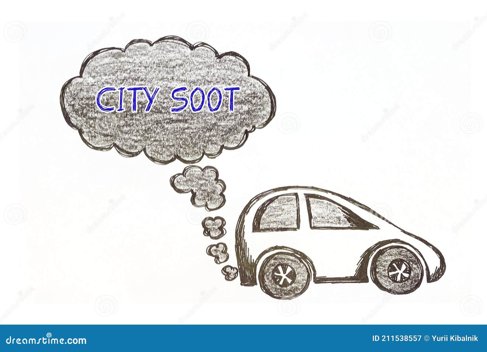 Bad Ecology Concept about CITY SOOT with Sign on the Sheet Stock ...