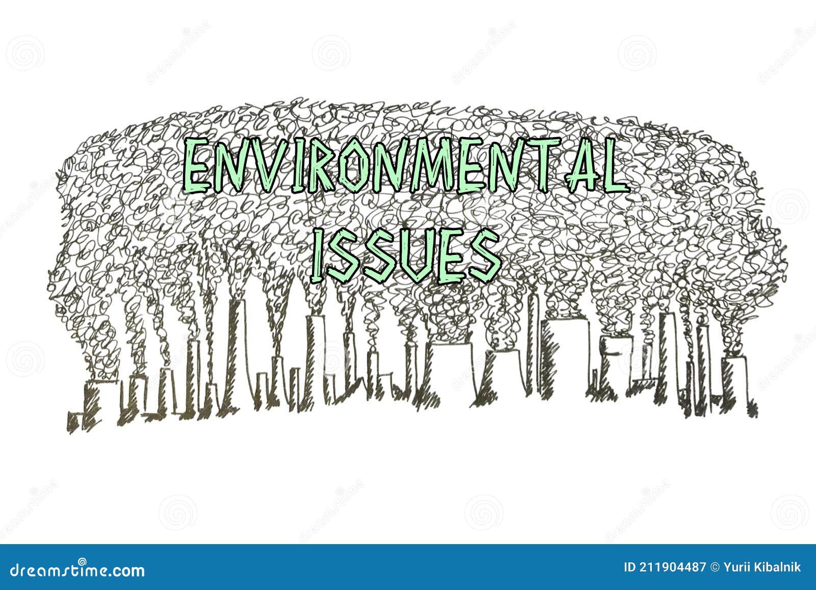 Bad Ecology Concept about ENVIRONMENTAL ISSUES with Sign on the Sheet ...