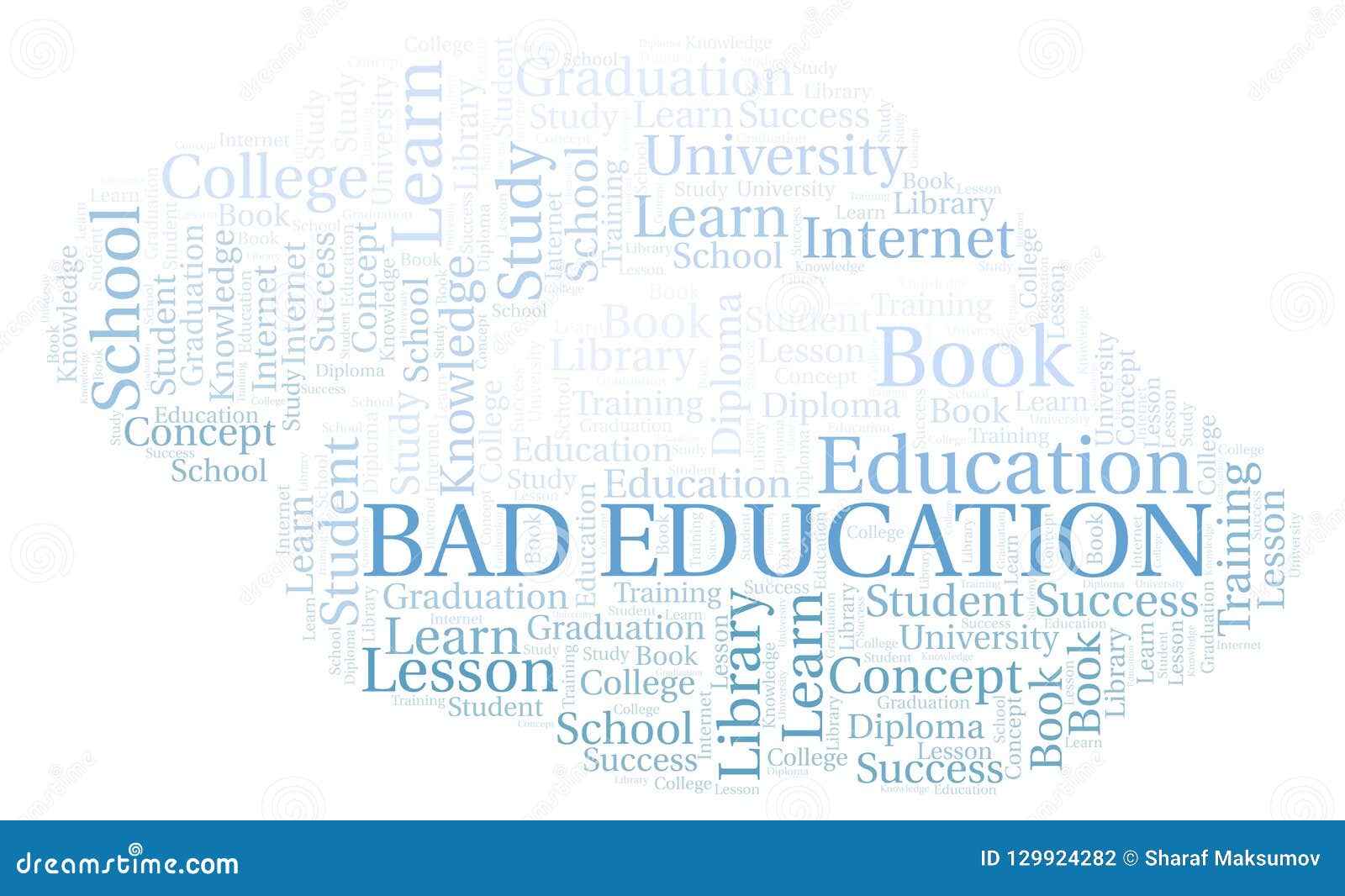 Bad Education word cloud. stock illustration. Illustration of ...