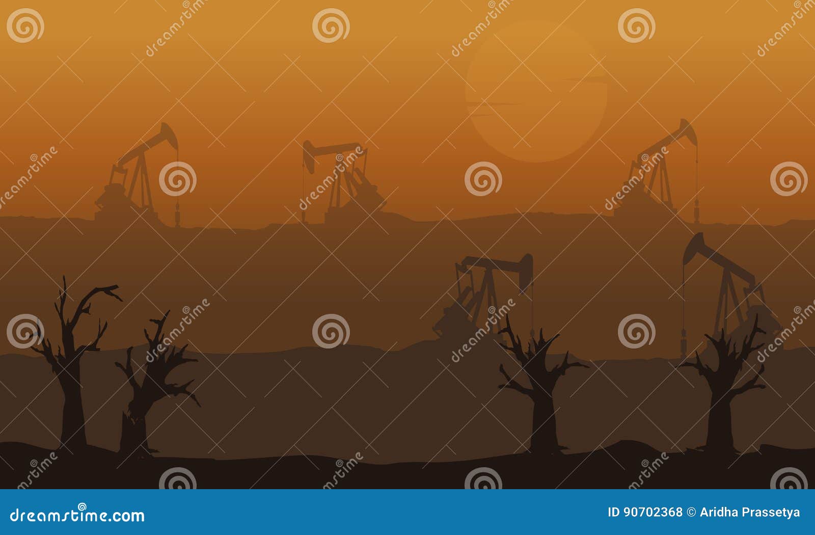 Bad Environment with Disafforest Landscape Stock Vector - Illustration ...