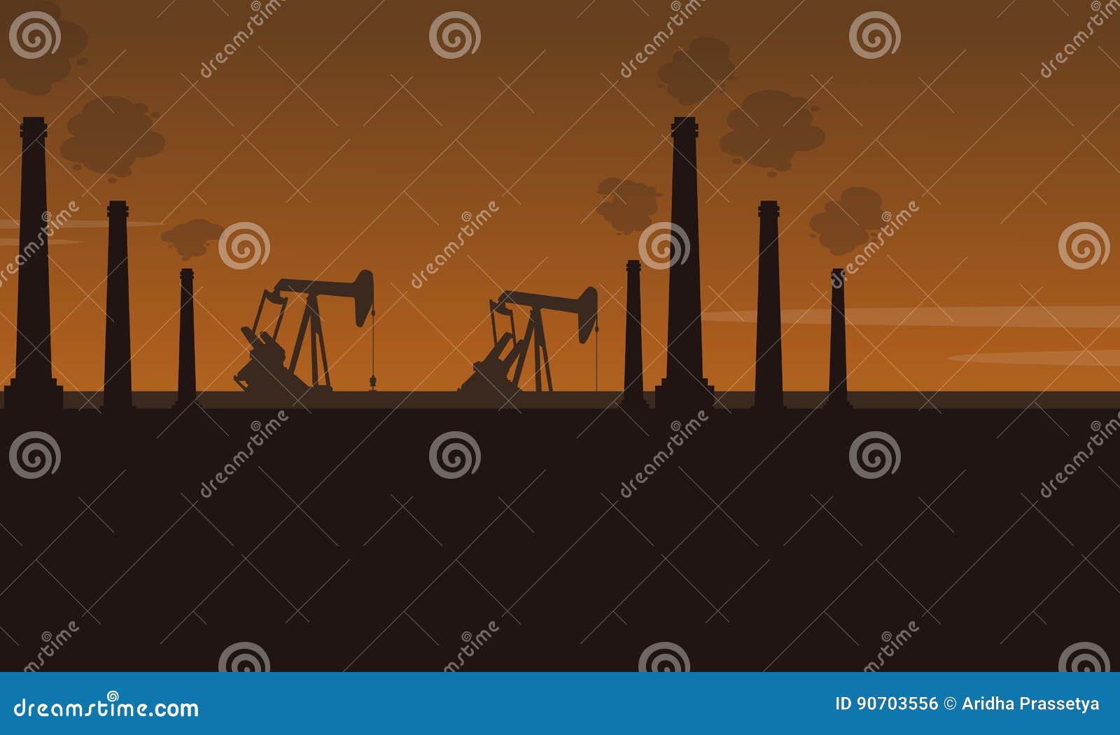 Bad Environment with Industry Pollution Scenery Stock Vector ...