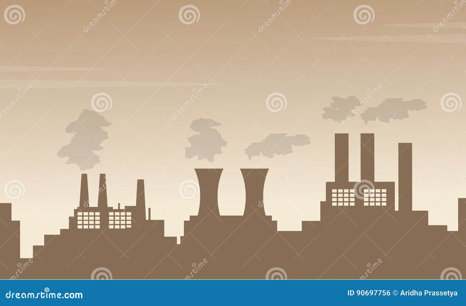 Bad Environment with Pollution Fron Industry Stock Vector ...