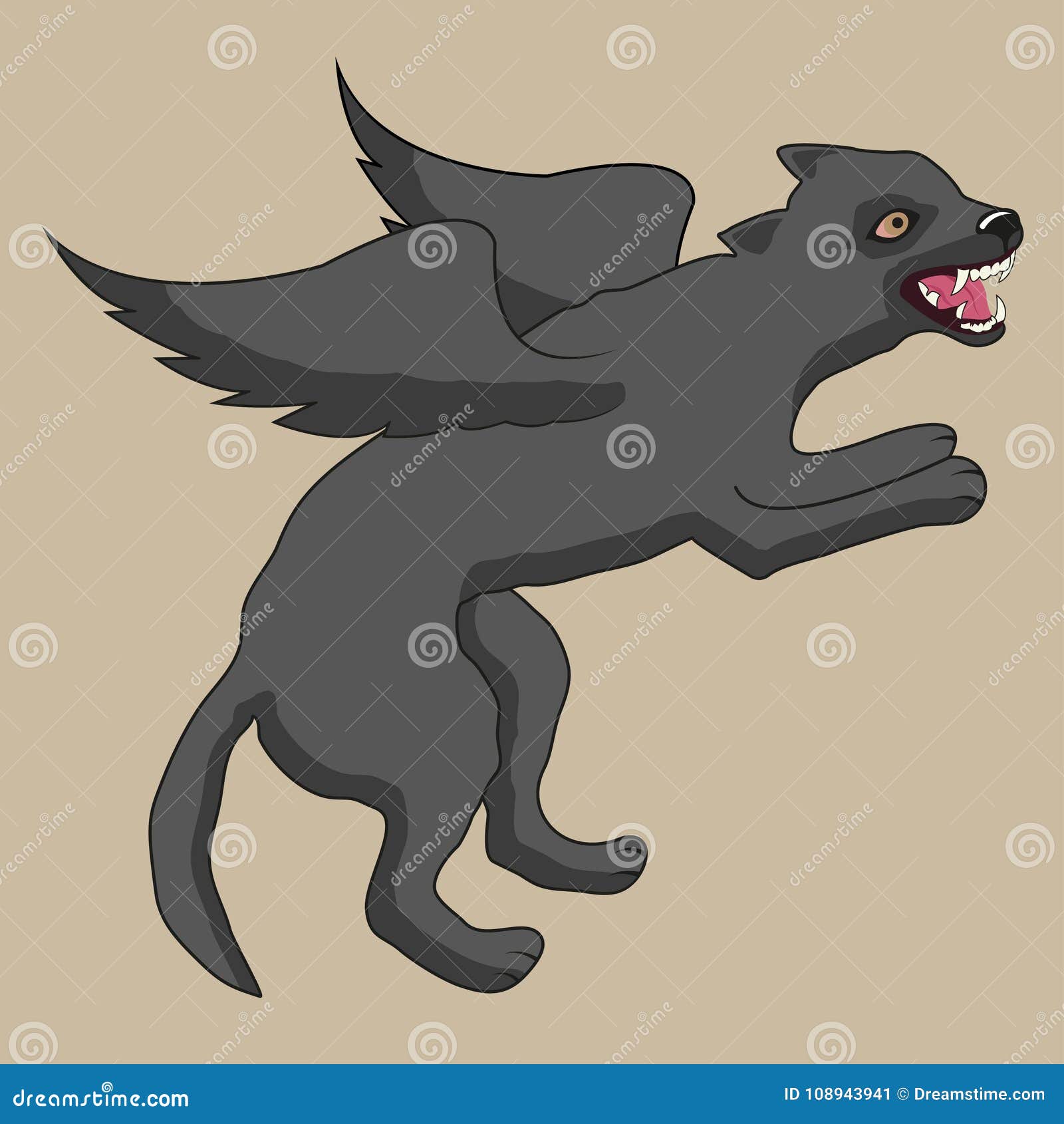 Gray Werewolf Isolated Image In A Black Background Stock Photo ...