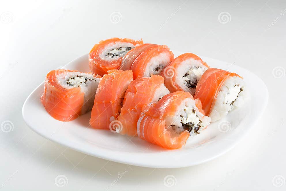 Bad Example of Cooking Sushi Roll. Cooking at the Bad Restaurant or ...