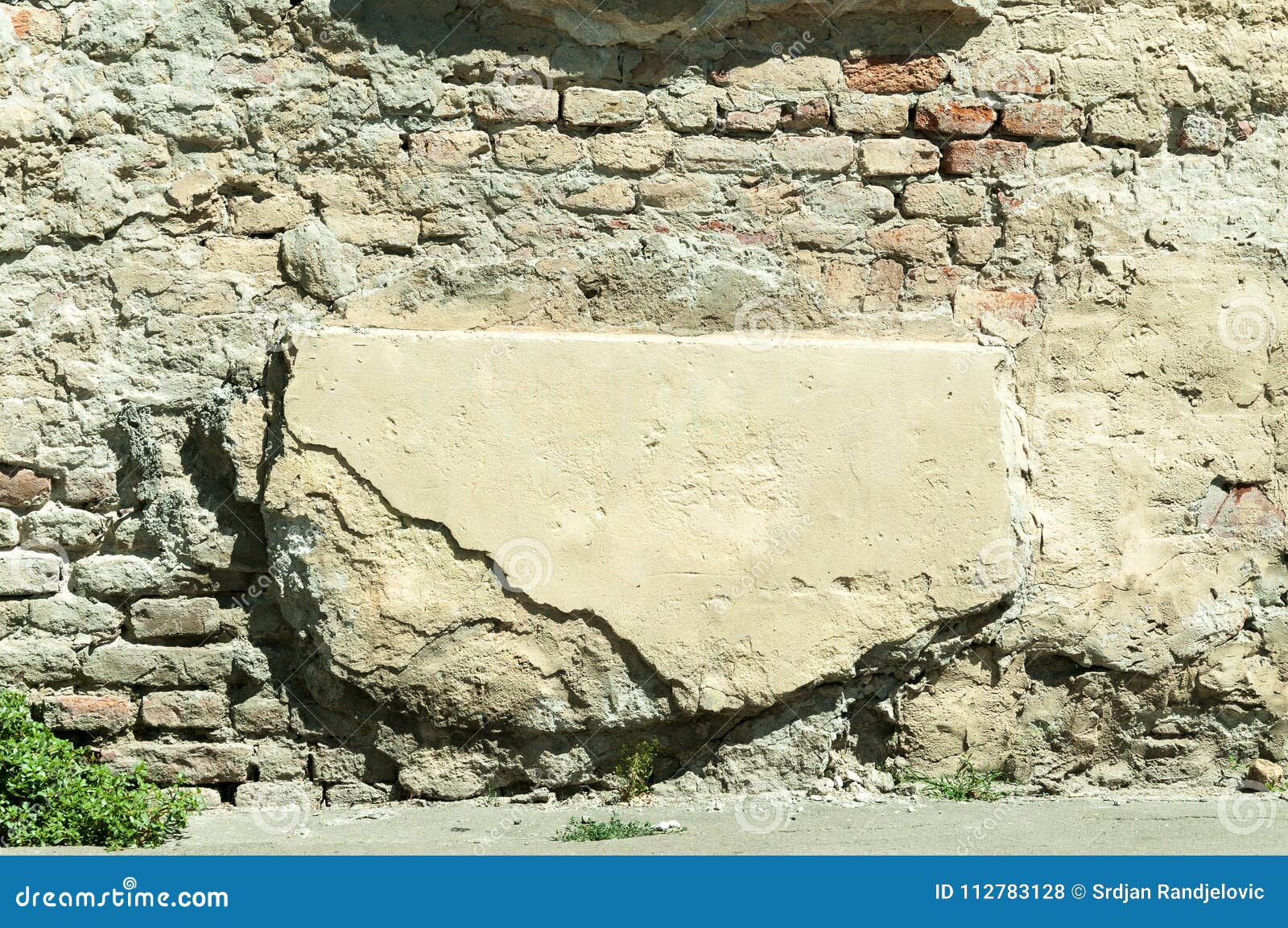 Bad Foundation Base on Old House or Building Cracked Plaster Facade ...