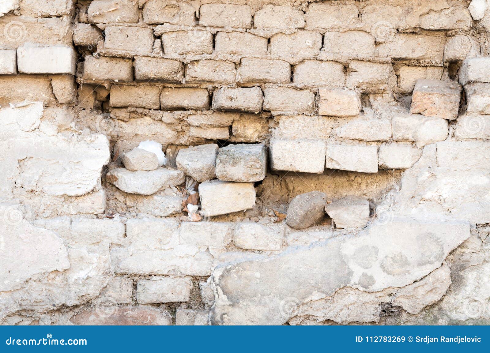 Bad Foundation Base on Old House or Building Cracked Plaster Facade ...