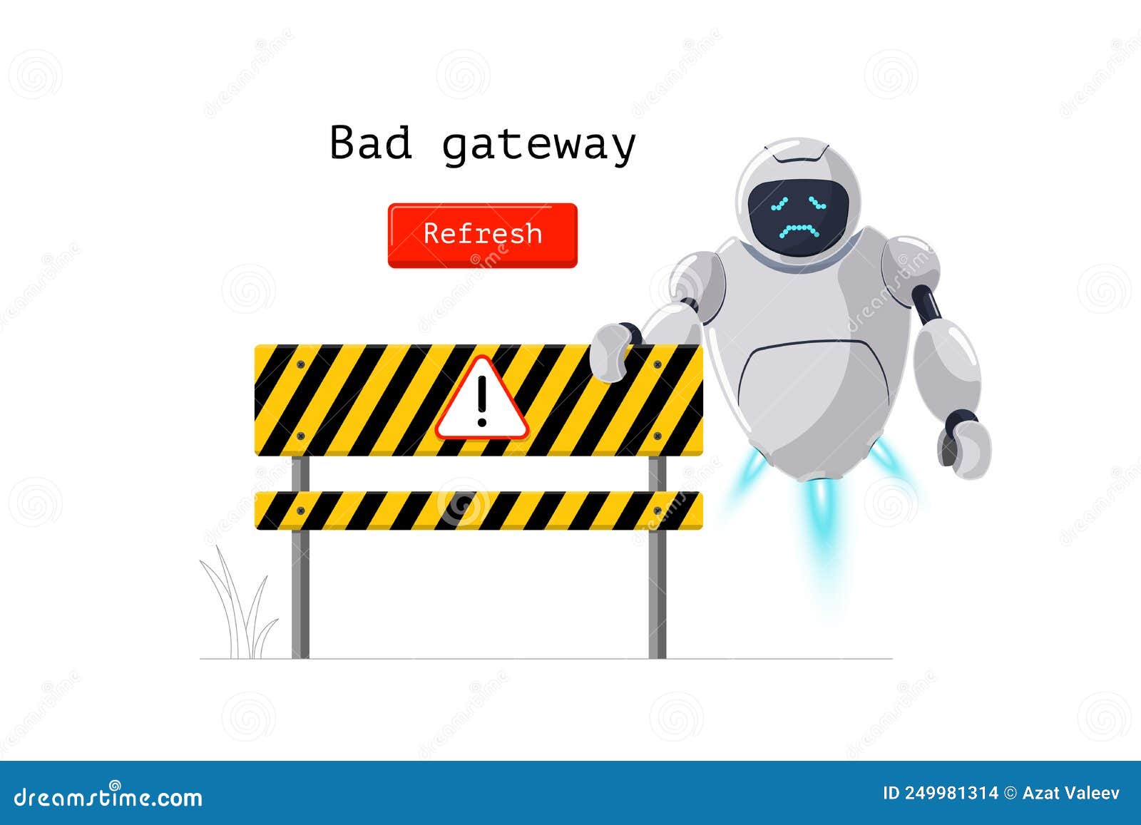 Bad Gateway Website Page. Http Error Status Code 502 Stock Vector ...
