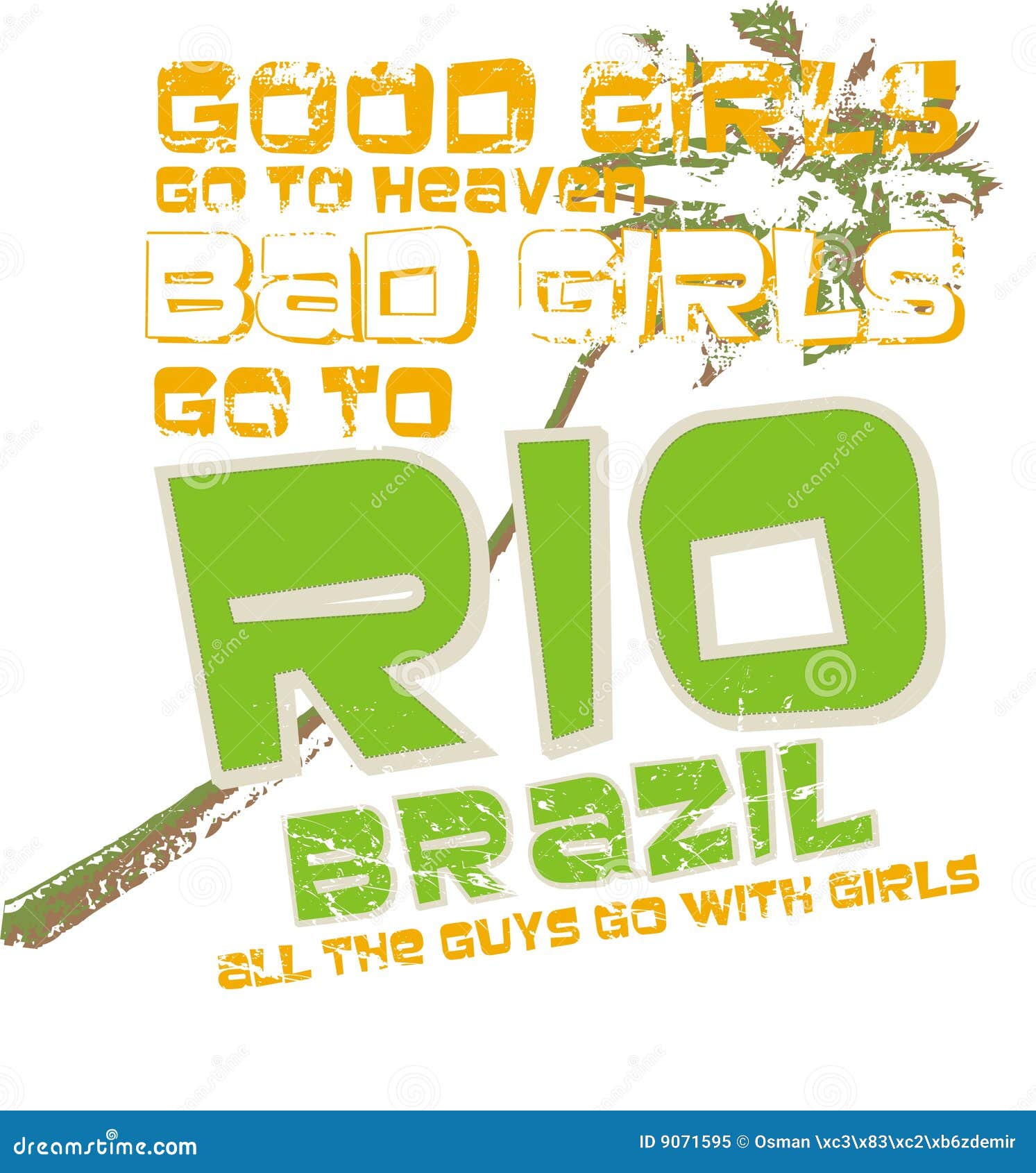 Bad girls go to Rio stock vector. Illustration of brazil - 9071595
