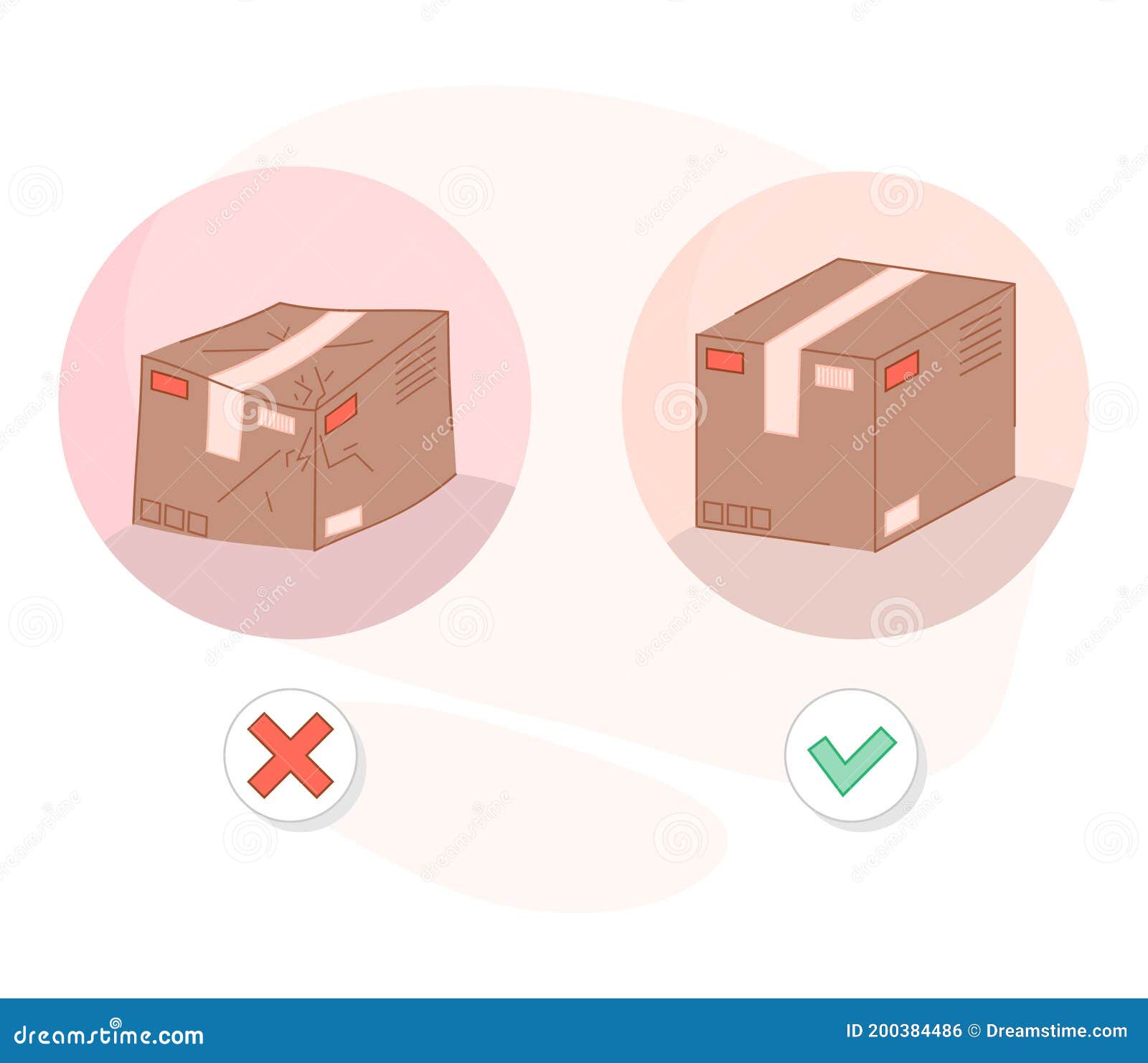 Bad and Good Delivery Services Stock Illustration - Illustration of ...
