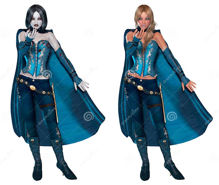 Bad & Good girl stock illustration. Illustration of girls - 3583152