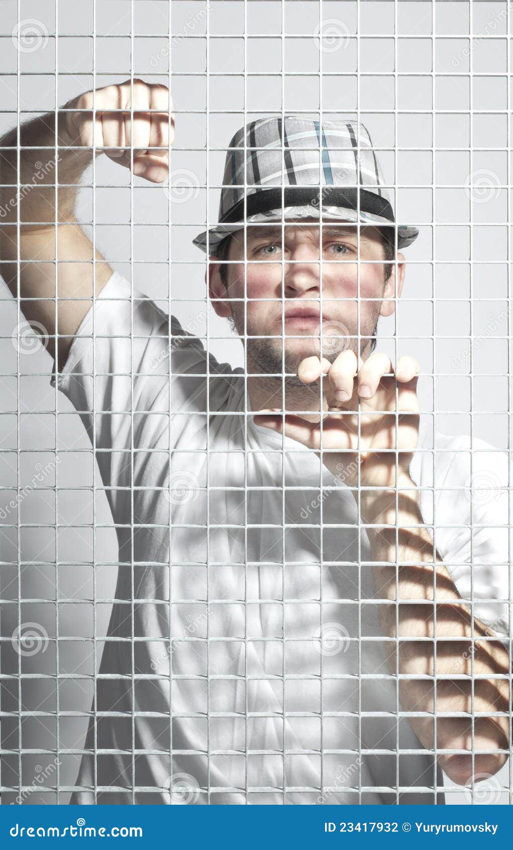 Bad guy in jail stock photo. Image of hair, boxing, escape - 23417932