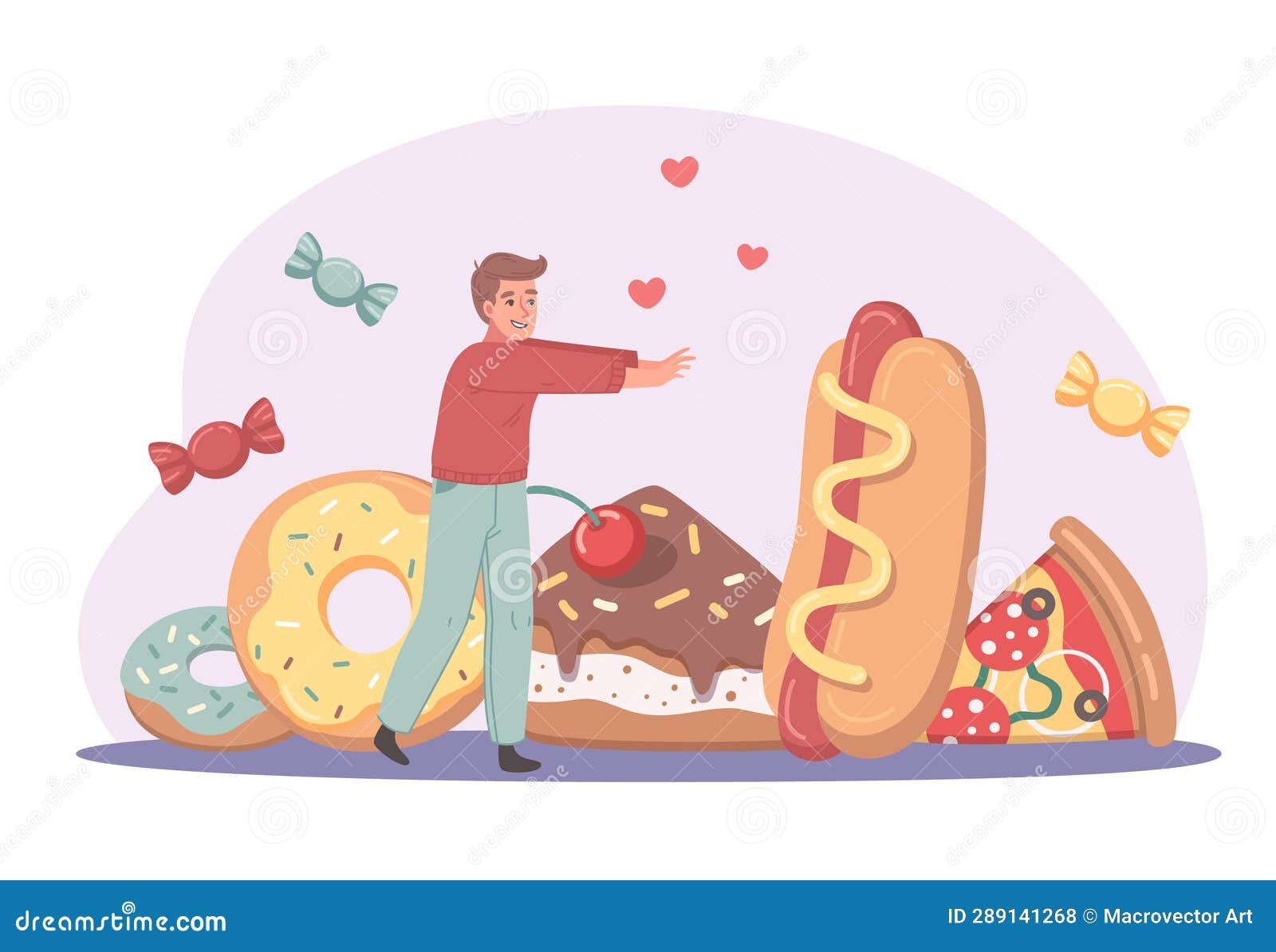 Bad Habits Cartoon Stock Vector Illustration Of Food 289141268