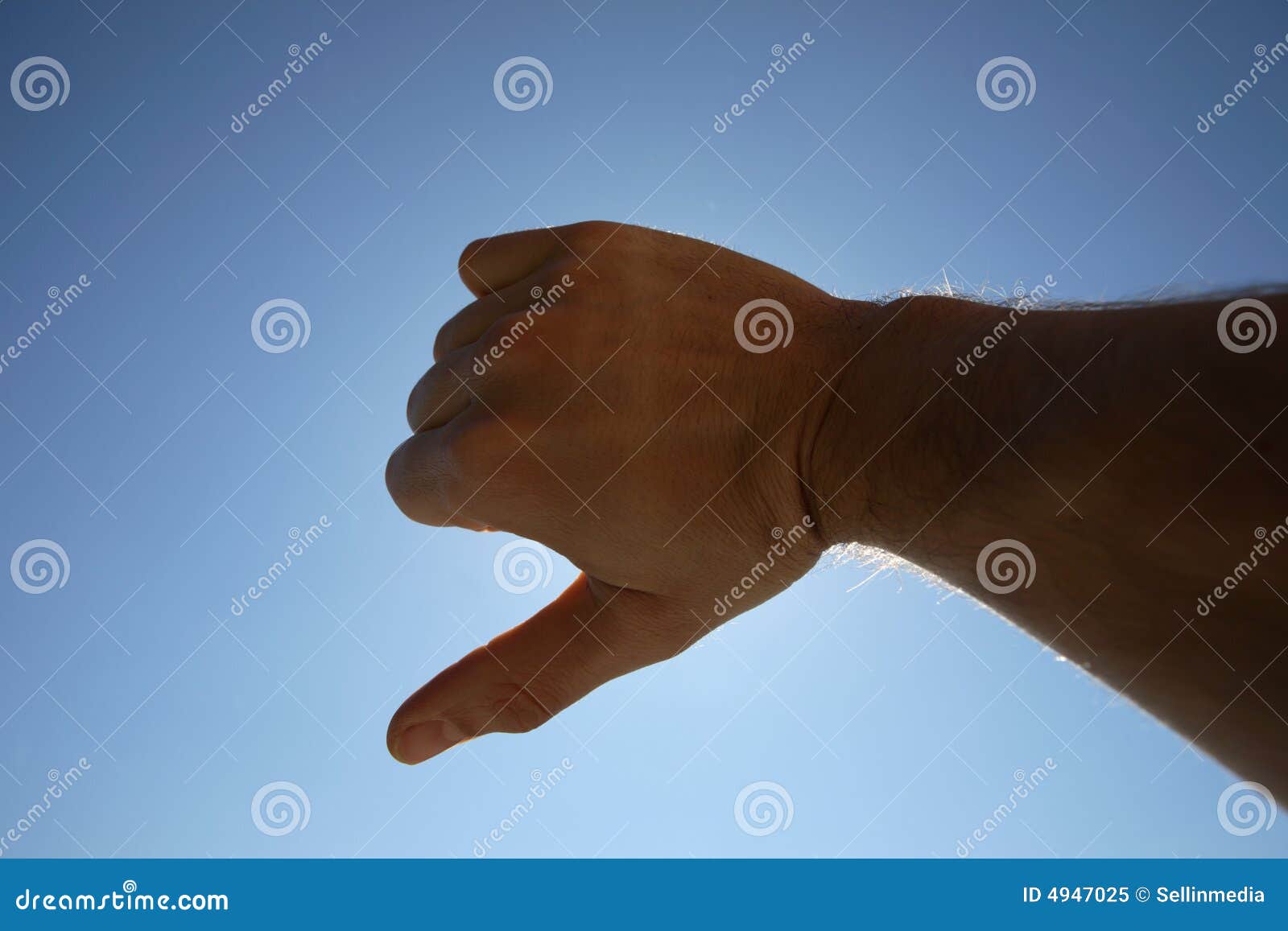 Bad hand sign stock image. Image of loser, backlit, expressive - 4947025