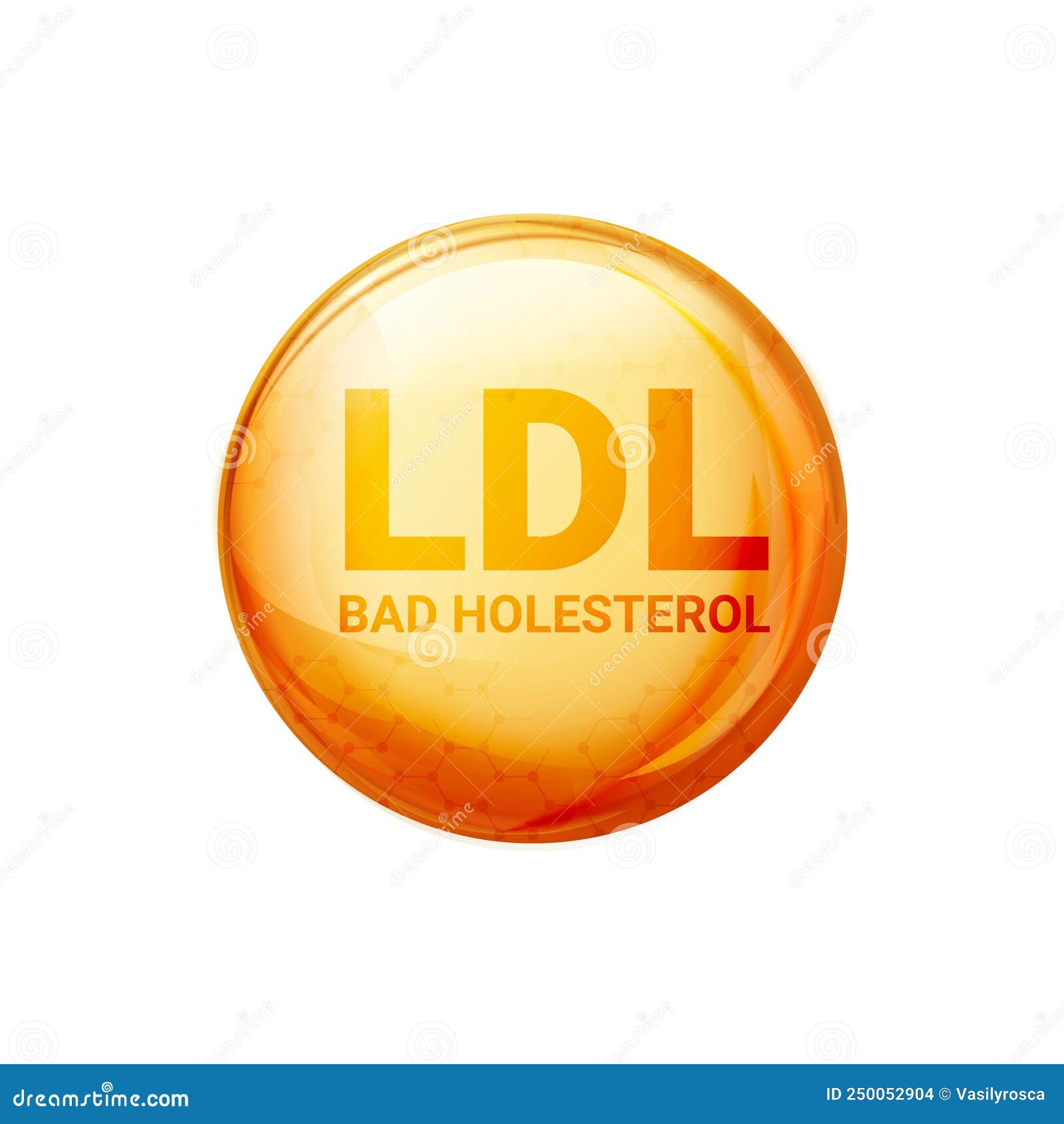 Bad HDL Cholesterol Icon Blood Vessel Density. Vector High Cholesterol ...