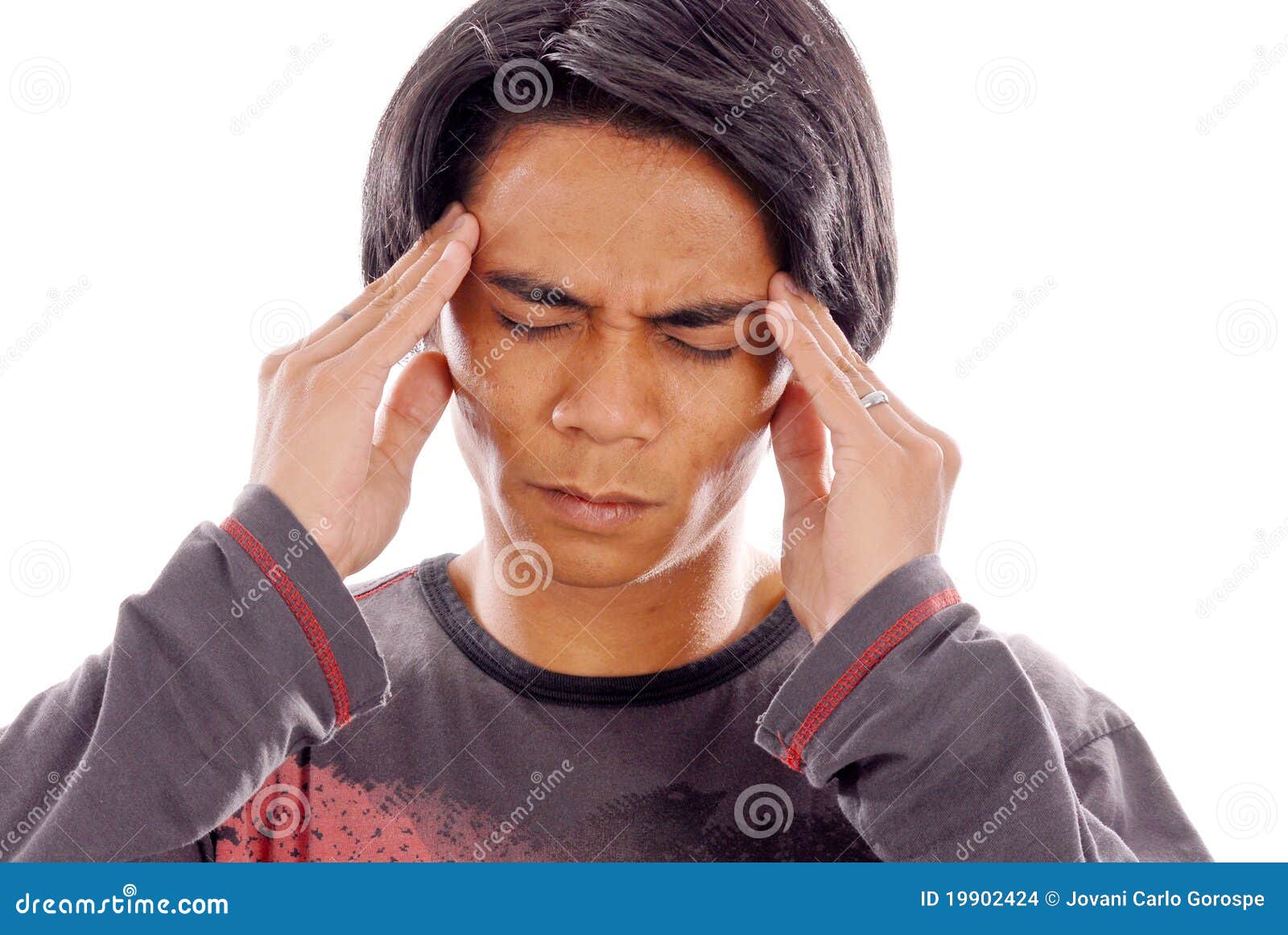 Bad Head Ache stock photo. Image of sick, filipino, average - 19902424