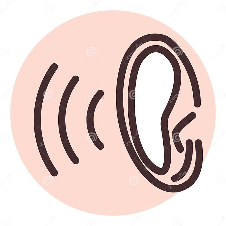 Bad Hearing Disability, Icon Stock Vector - Illustration of sense ...
