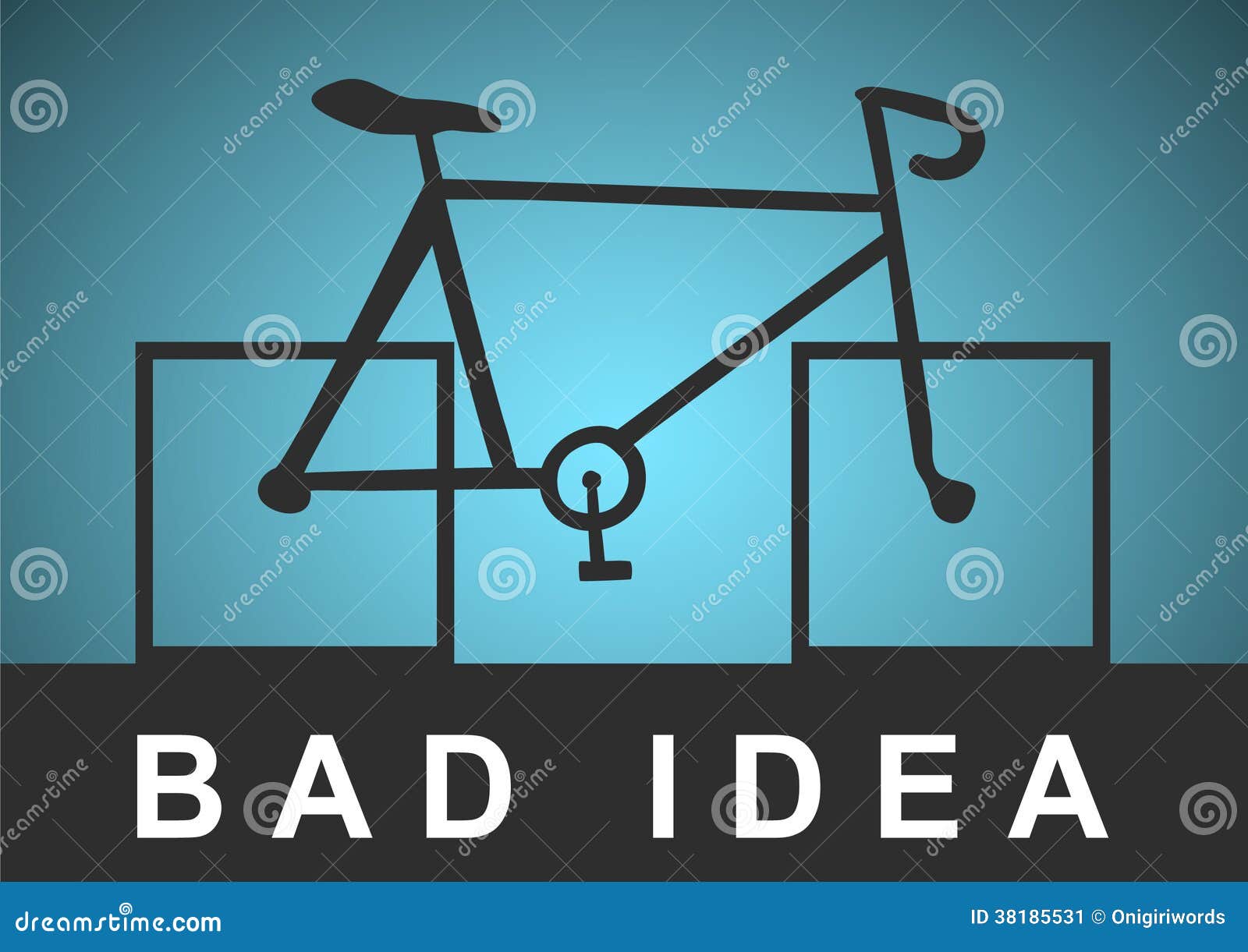 Bad Idea stock vector. Illustration of shape, square - 38185531