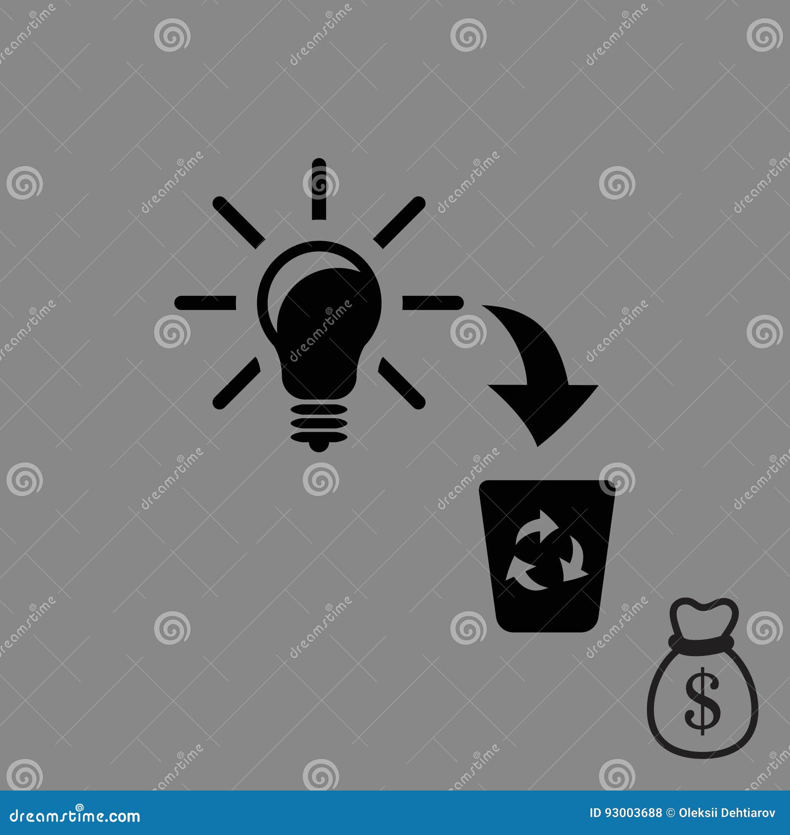 Bad Idea Icon Stock Vector Illustration Flat Design Stock Vector ...