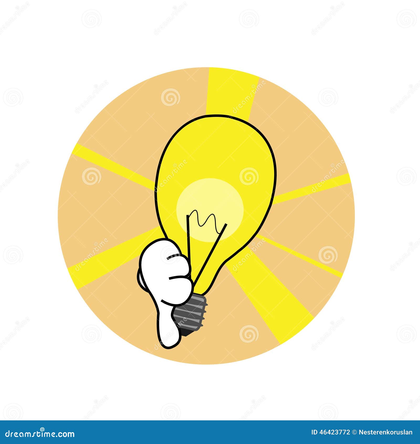 Bad idea lamp icon stock illustration. Illustration of idea - 46423772