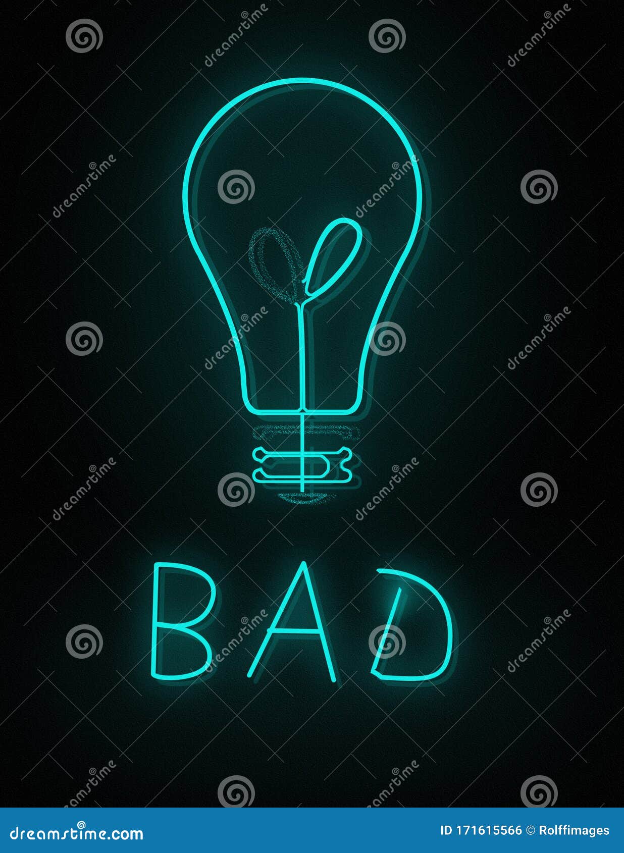 Bad Idea stock illustration. Illustration of glow, electricity - 171615566