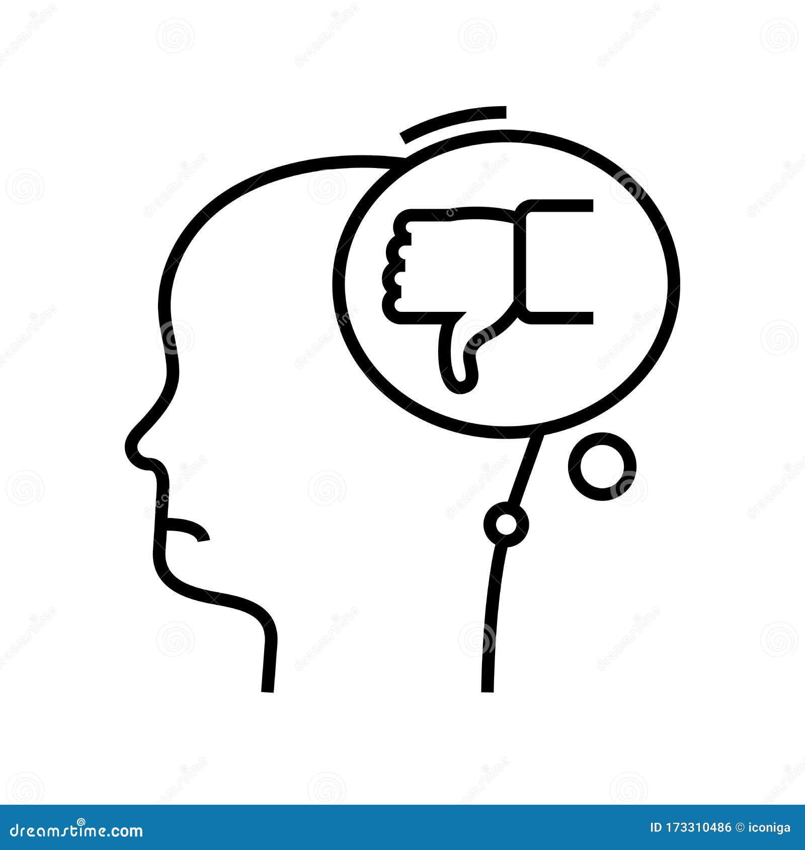 Bad Idea Line Icon, Concept Sign, Outline Vector Illustration, Linear ...