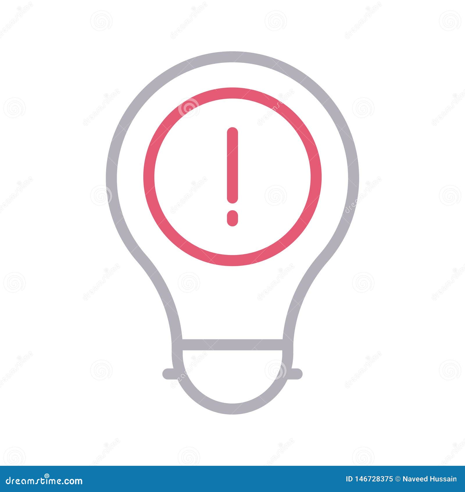 Bad Idea Thin Color Line Vector Icon Stock Vector - Illustration of ...