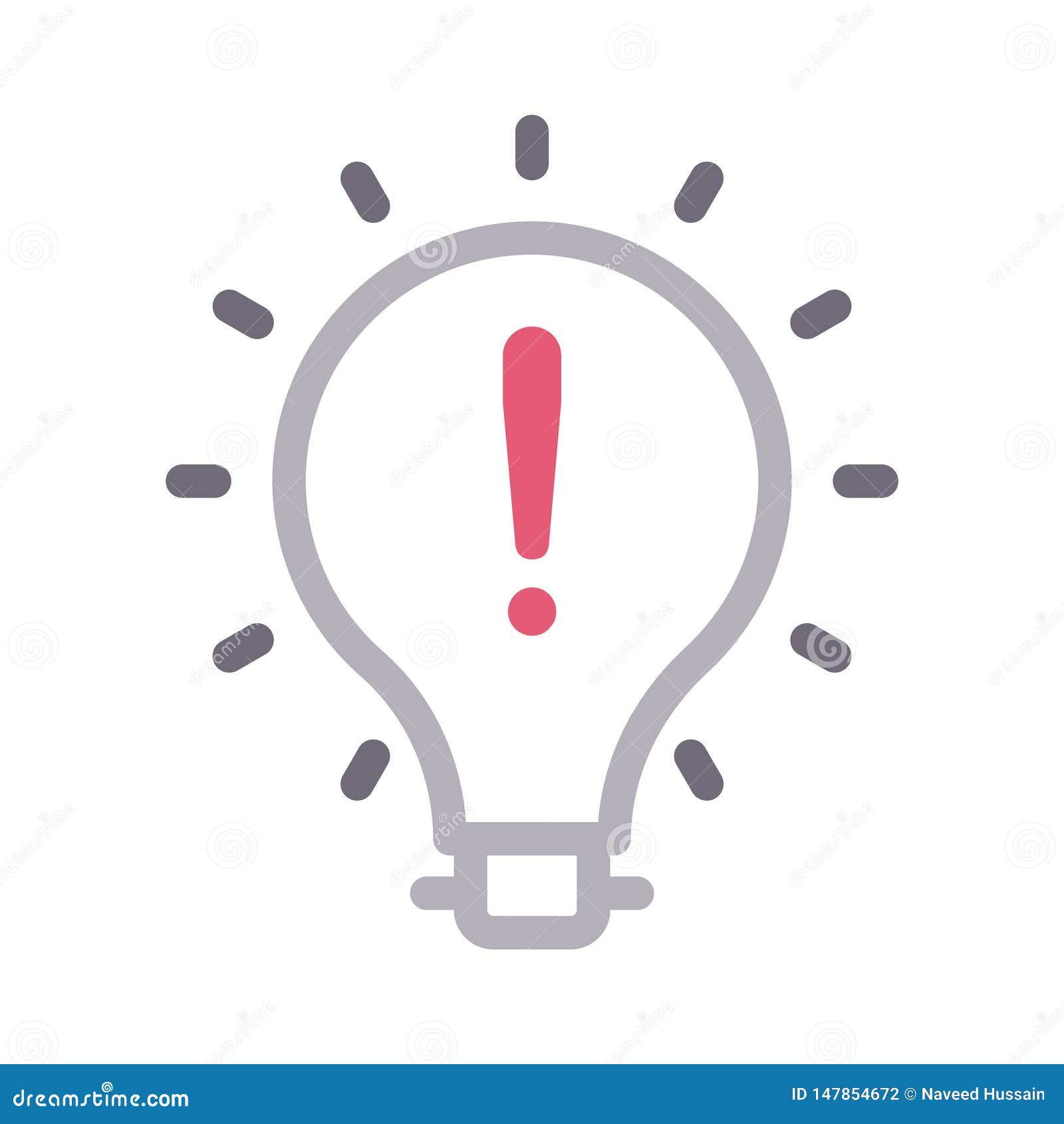 Bad Idea Thin Color Line Vector Icon Stock Vector - Illustration of ...