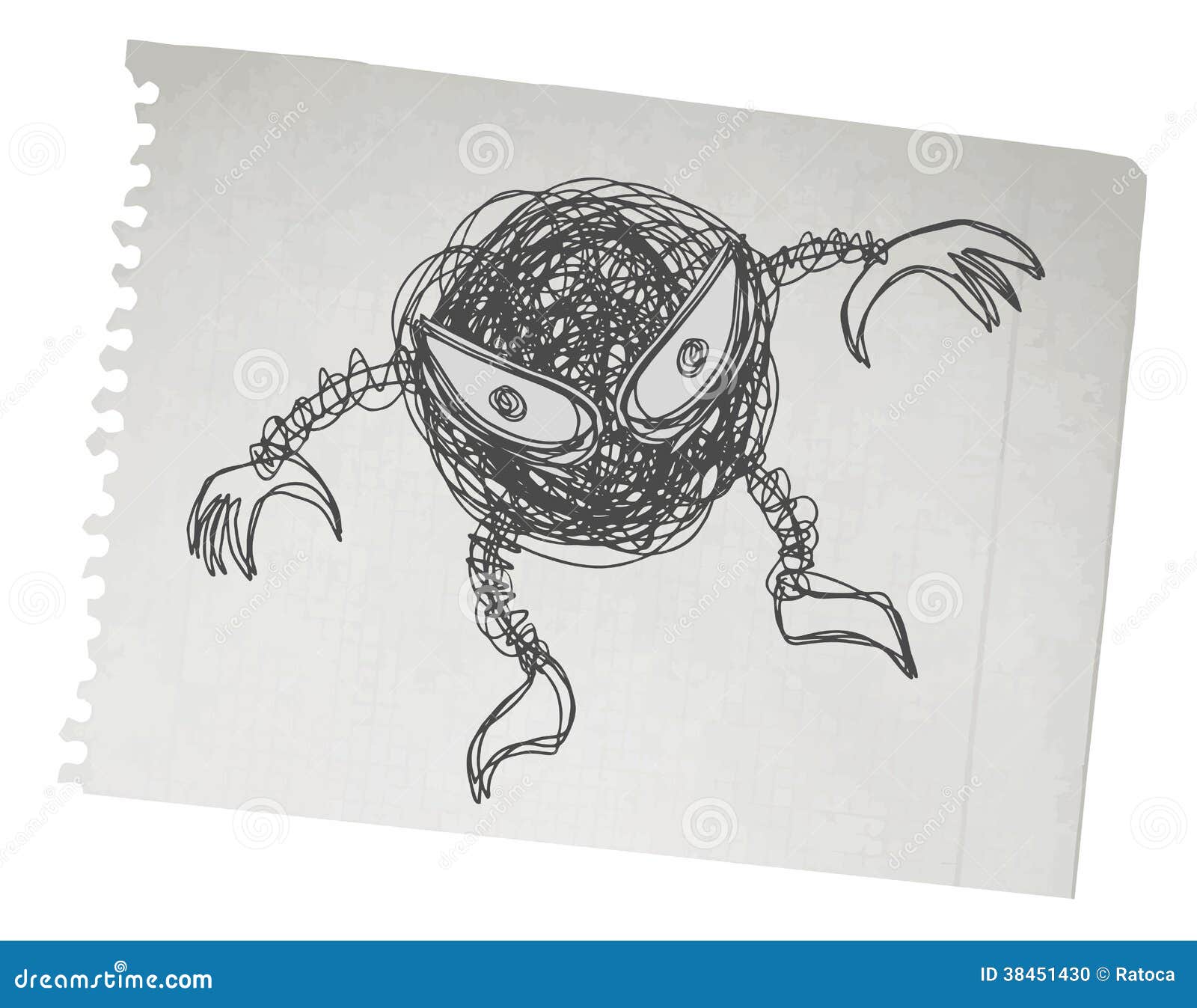 Bad monster stock vector. Illustration of escamar, comic - 38451430