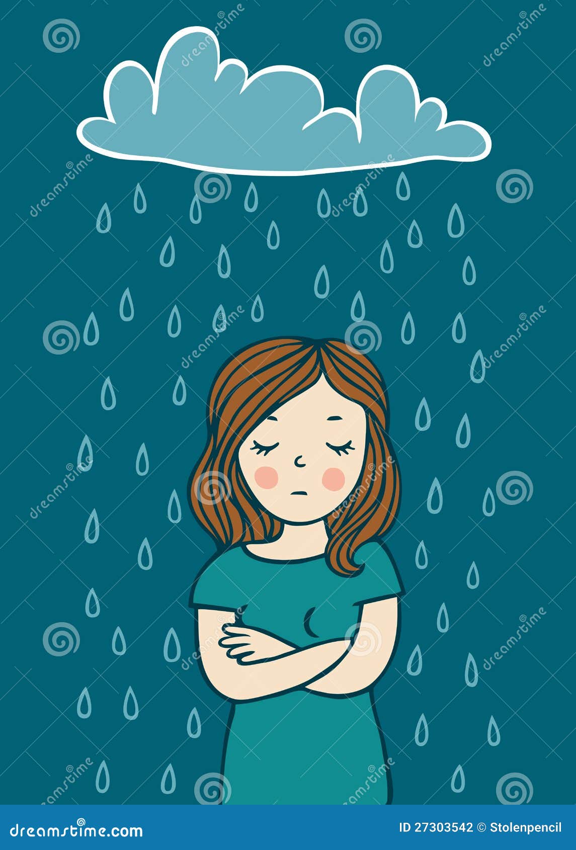 Bad mood stock vector. Illustration of sadness, problems - 27303542