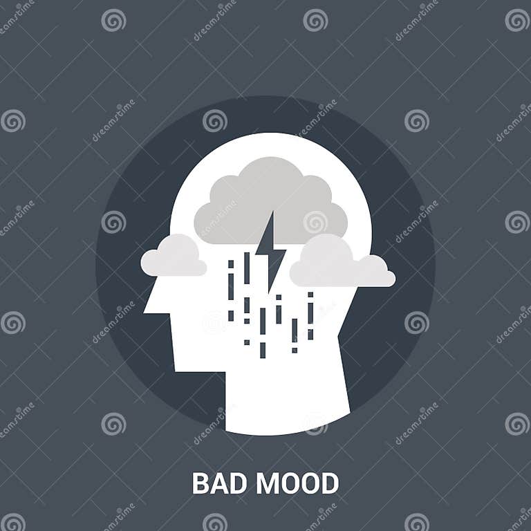 Bad mood icon concept stock vector. Illustration of emotions - 85582060