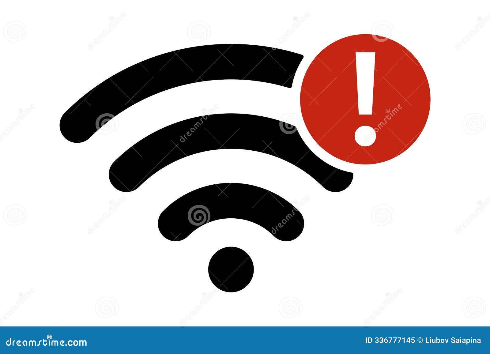 Bad Network, Problem with Wifi. Loss of Server Signal. Wifi Icon ...