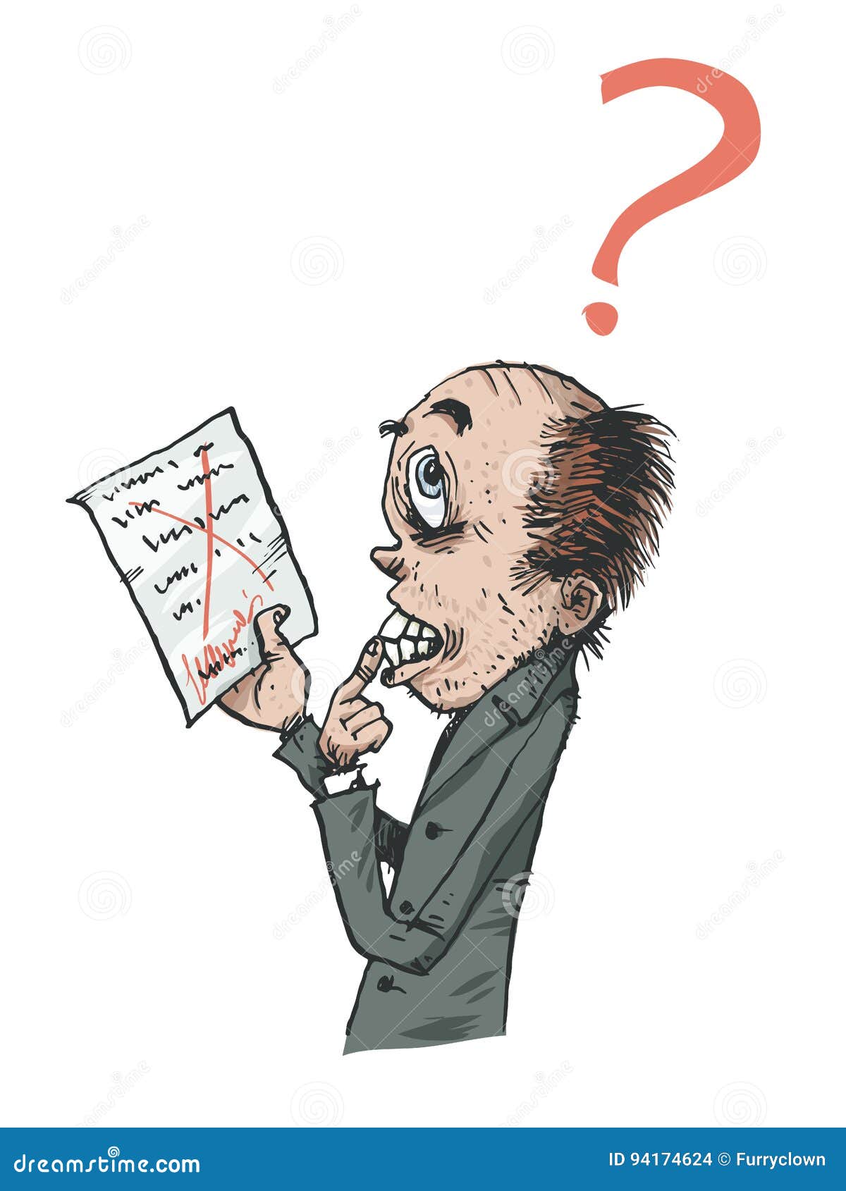 Bad News. Vector Illustration Stock Vector - Illustration of male ...