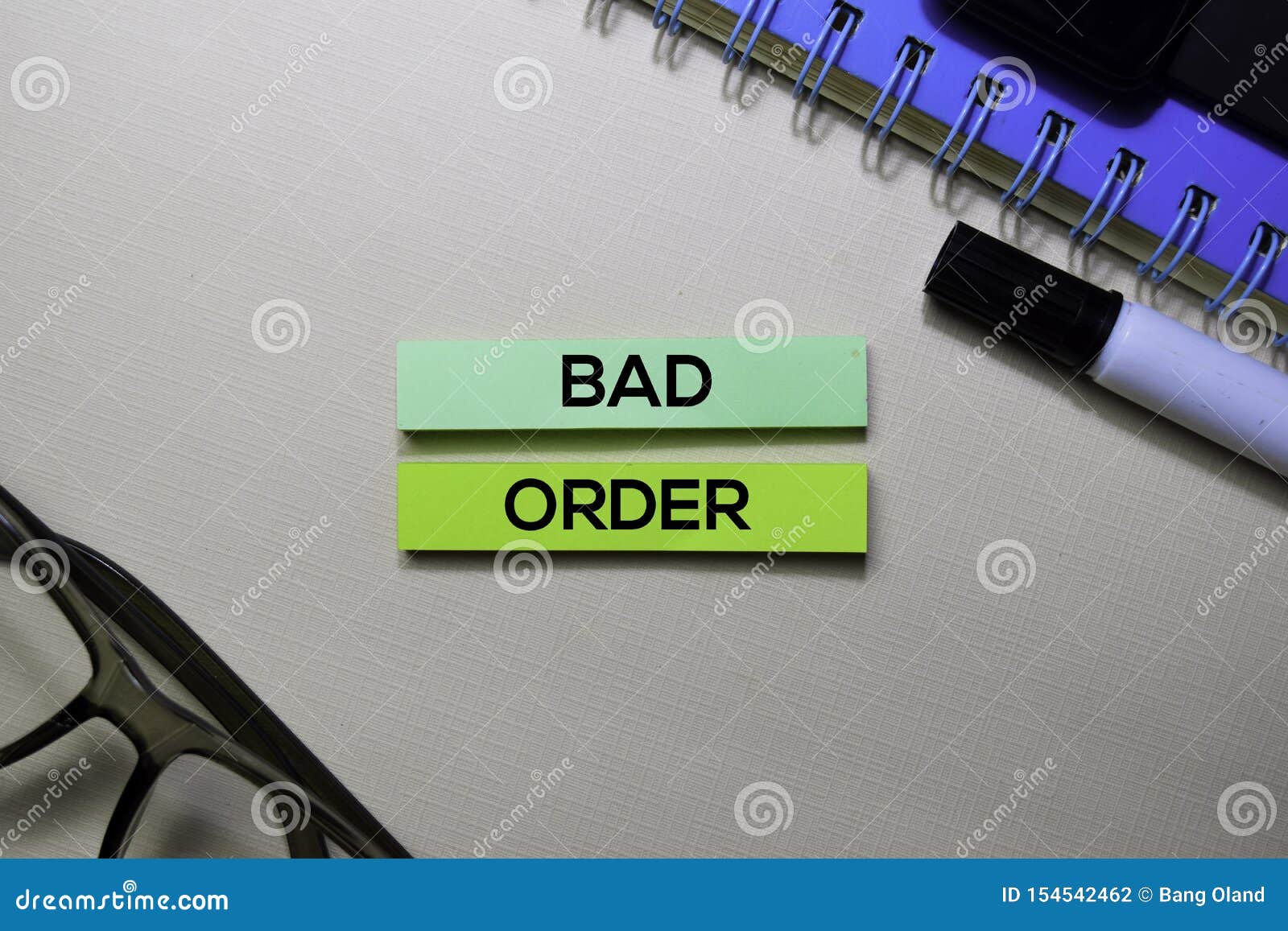 Bad Order Text On Sticky Notes Isolated On Office Desk Stock Photo ...