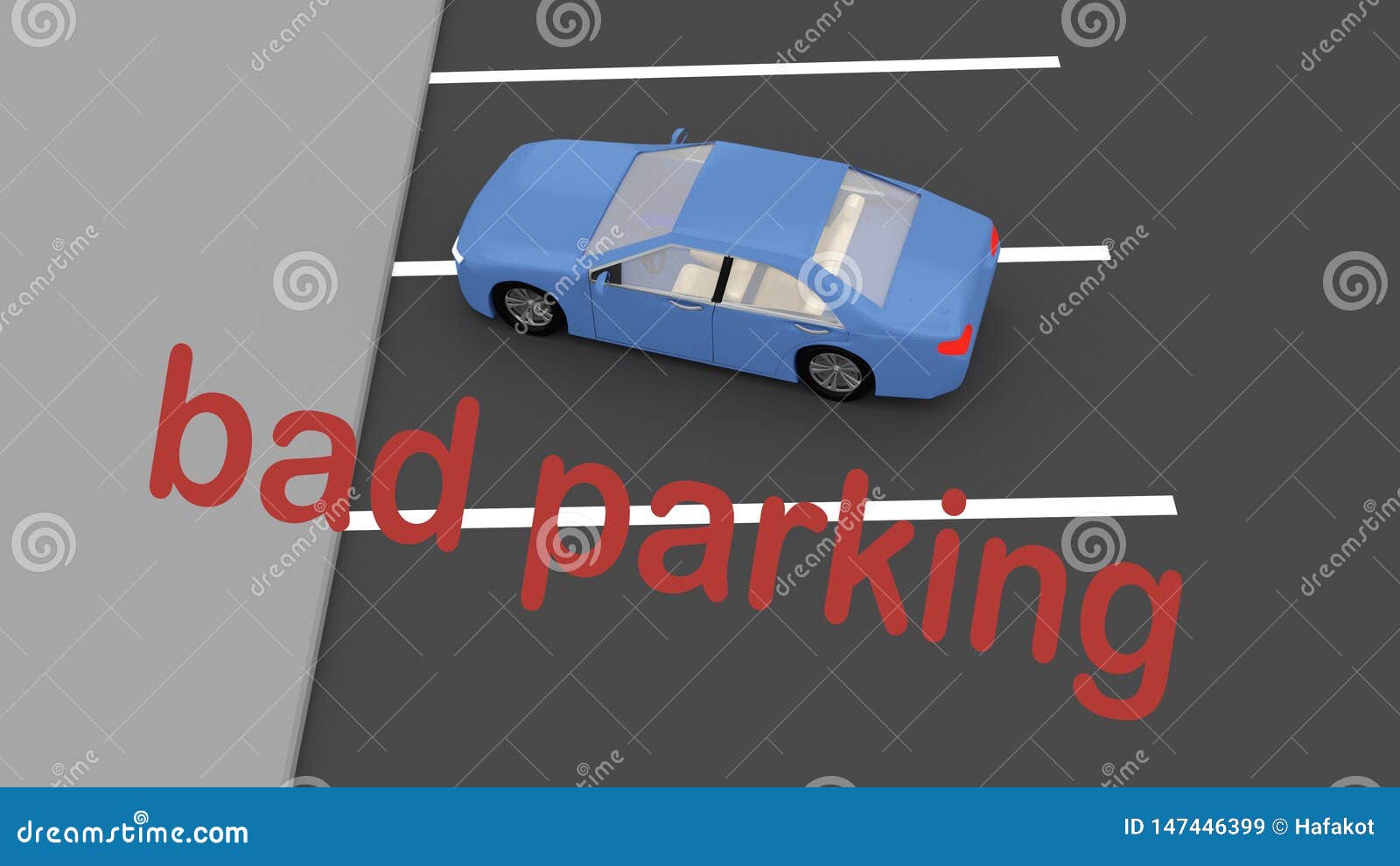 BAD PARKING concept stock illustration. Illustration of parking - 147446399