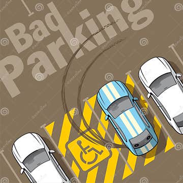 Bad parking stock vector. Illustration of sign, illegal - 30333287