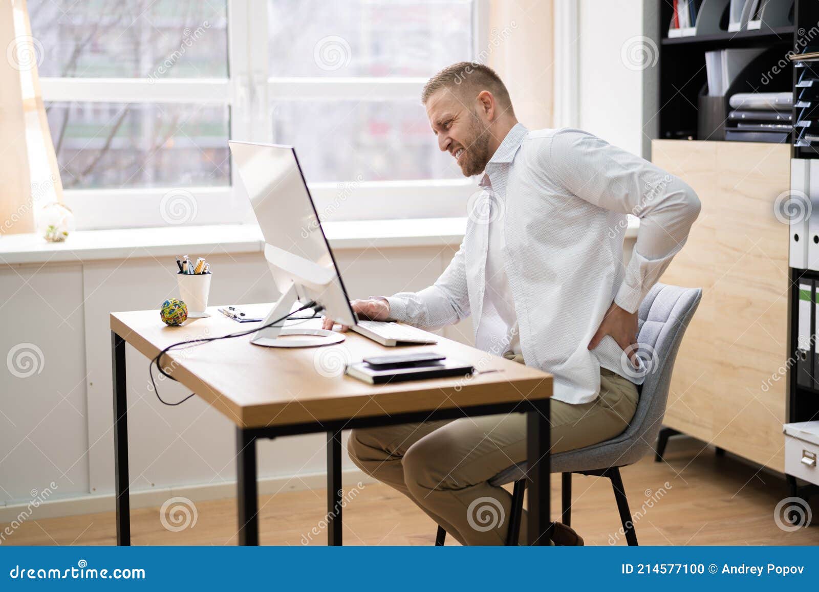 A Bad Posture At Desk
