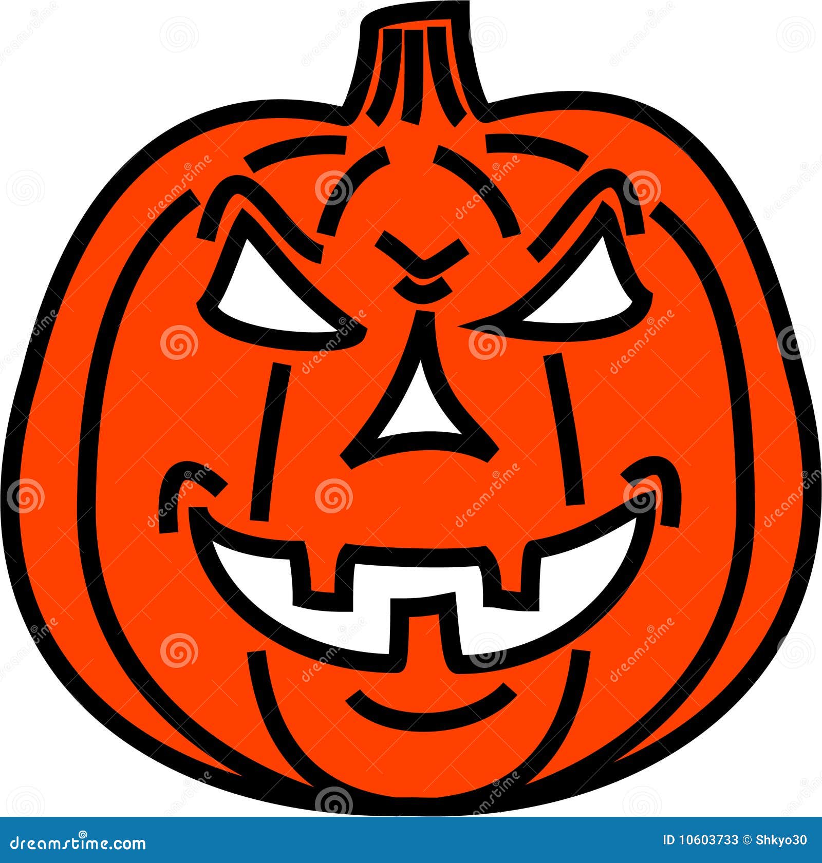Bad pumpkin stock vector. Illustration of halloween, cute - 10603733