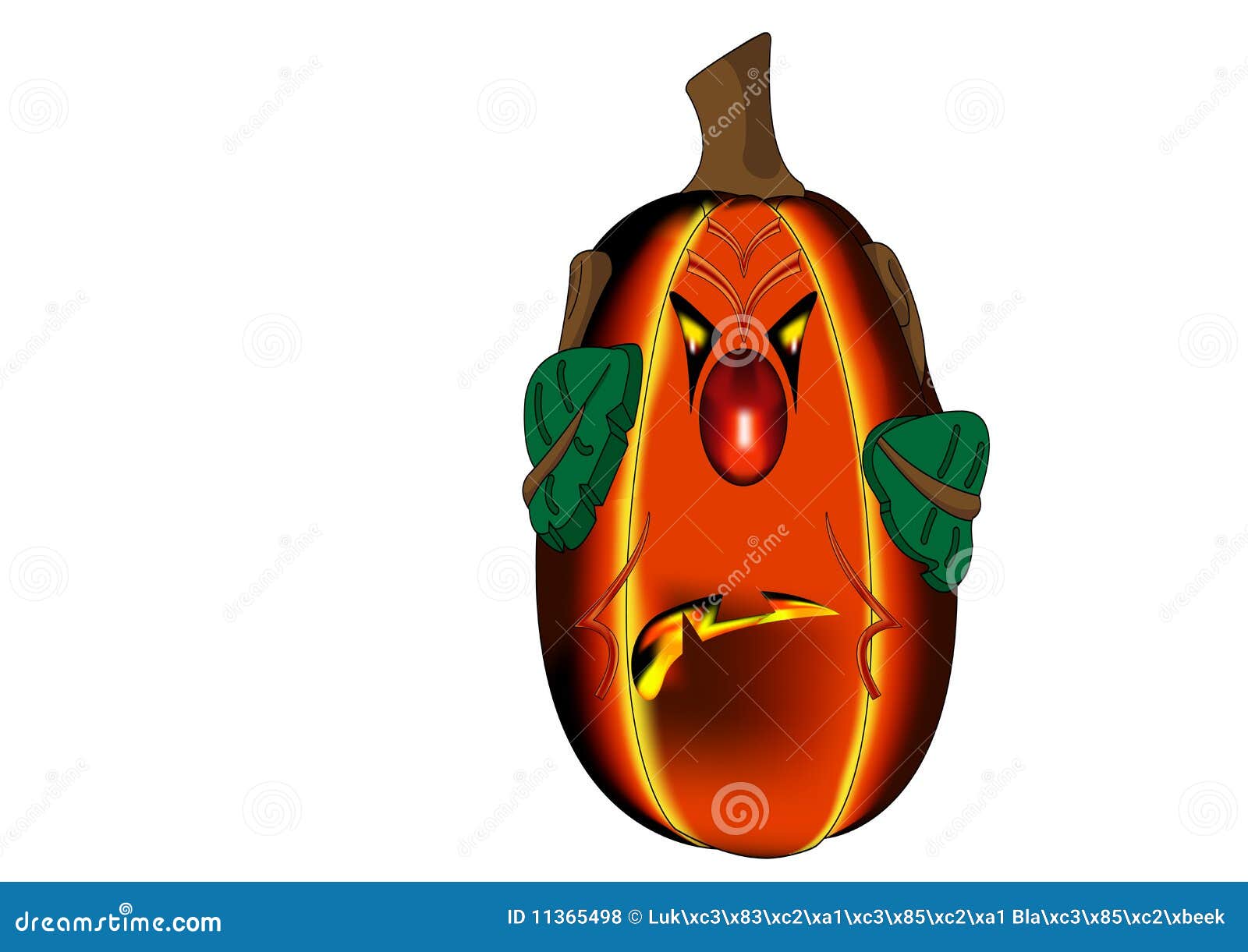 Bad Pumpkin stock vector. Illustration of plant, cartoon - 11365498