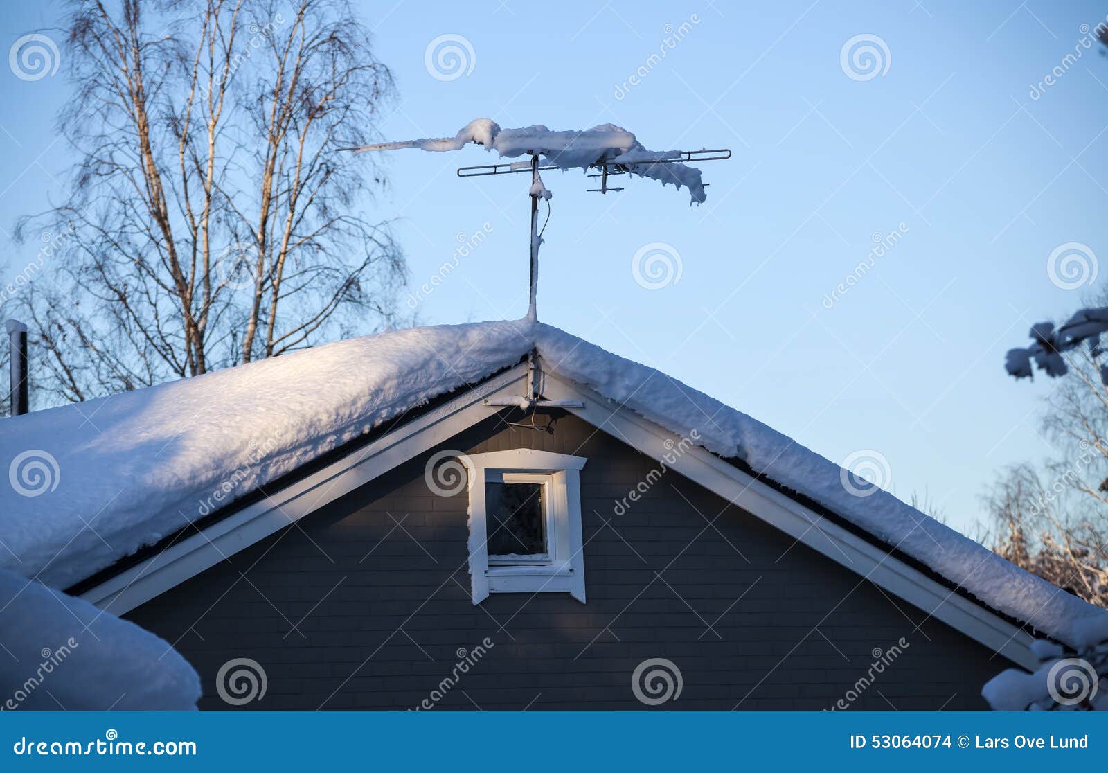 Bad reception stock photo. Image of window, chimney, tree - 53064074