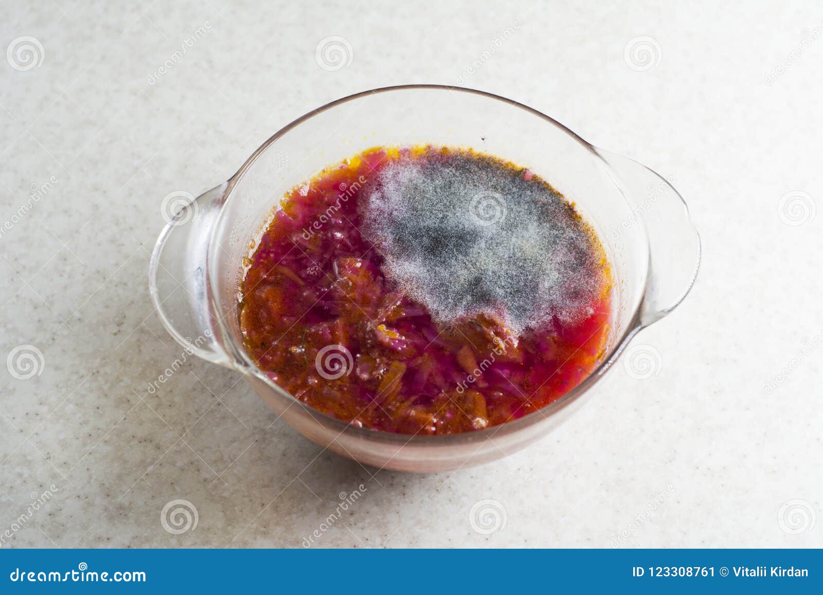 Bad red soup with mold stock image. Image of dirty, health - 123308761