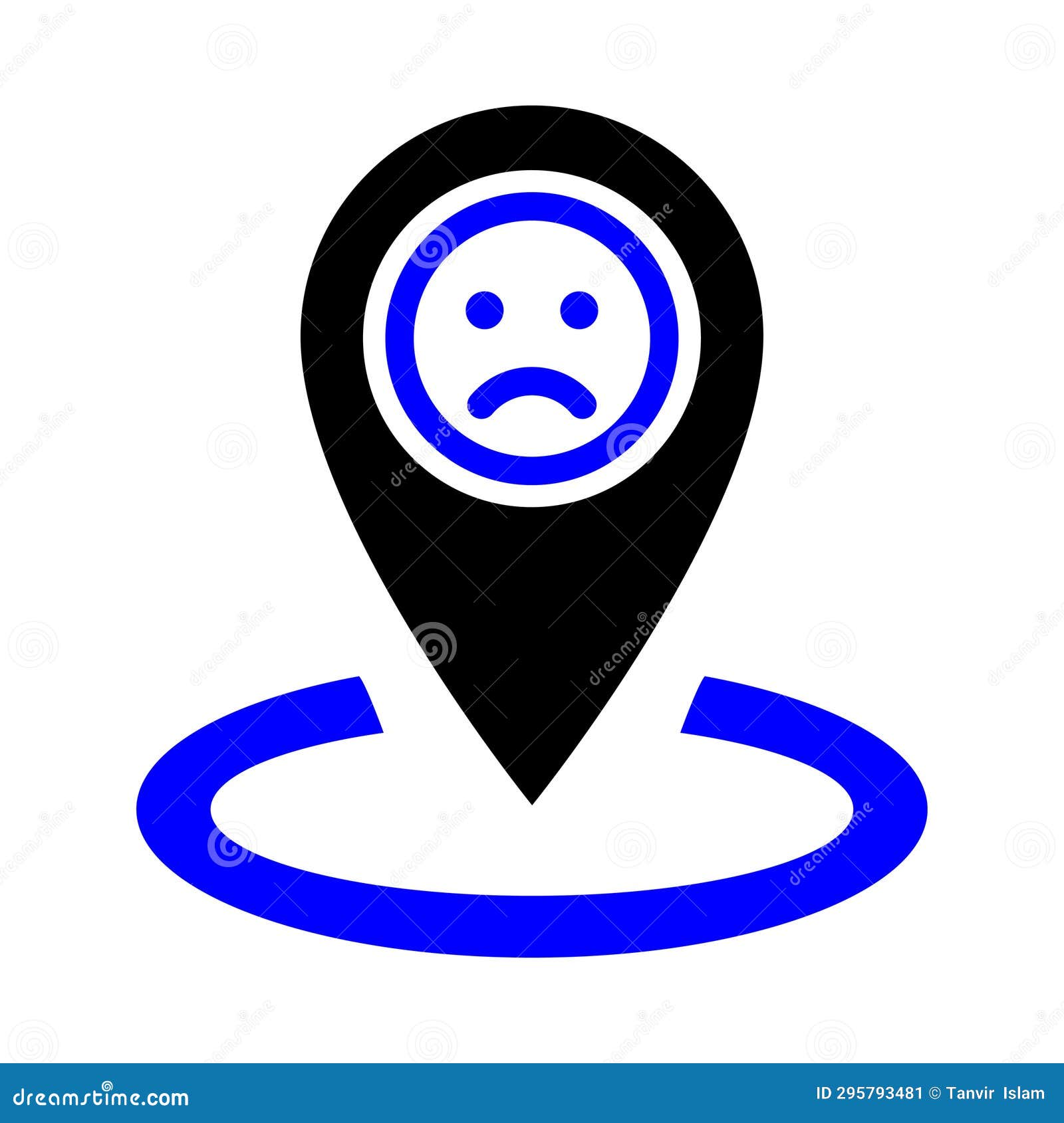 Bad Review Location Icon stock illustration. Illustration of signage ...