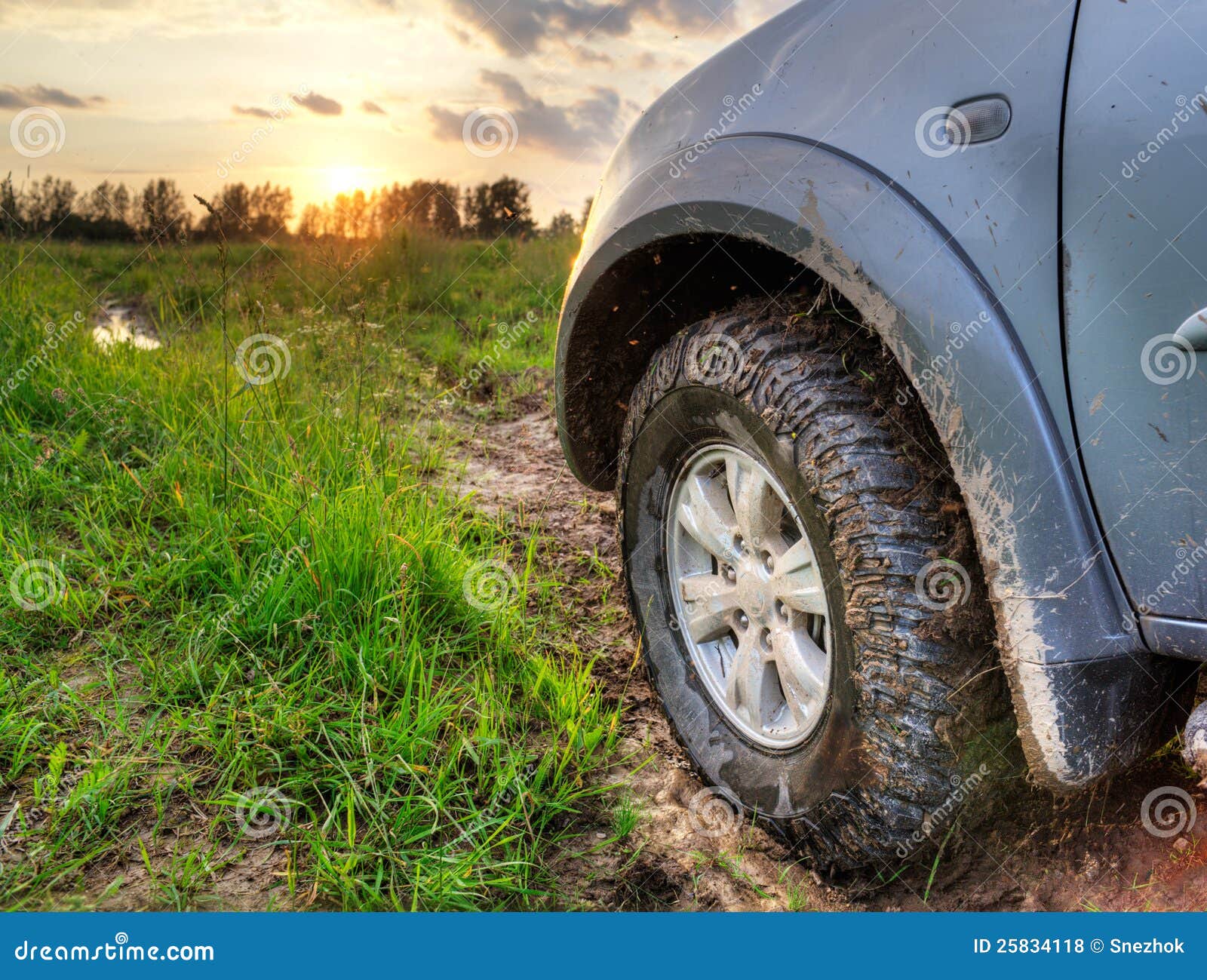 Bad road stock photo. Image of mess, horizon, green, metal - 25834118