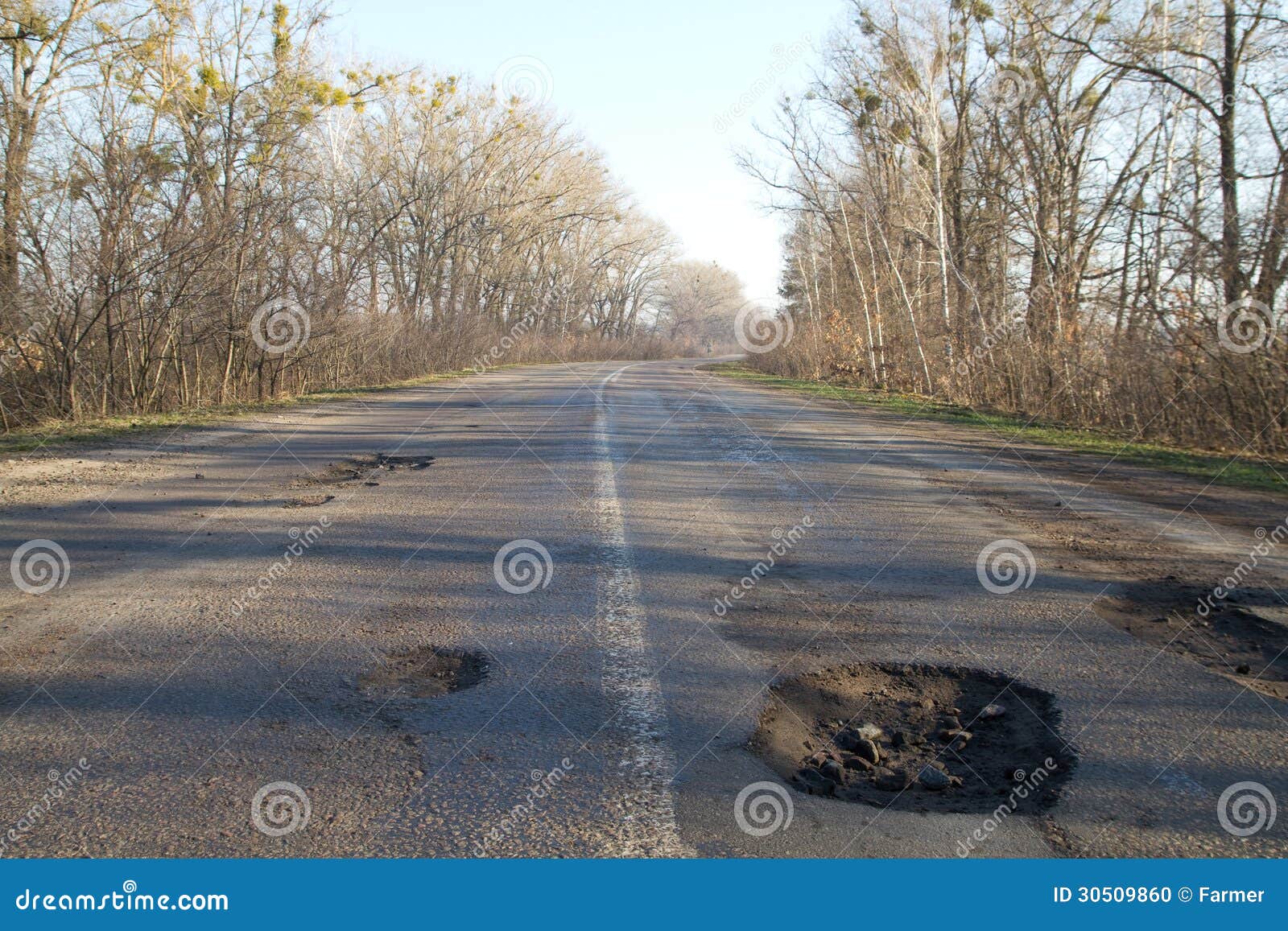 Bad road stock photo. Image of disaster, hazard, repair - 30509860