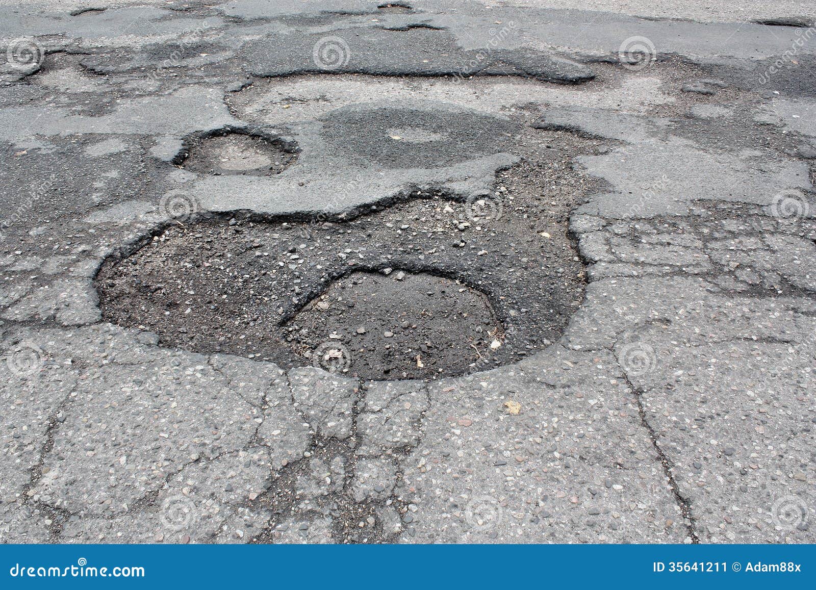 Bad road stock image. Image of loss, fault, gravel, broken - 35641211