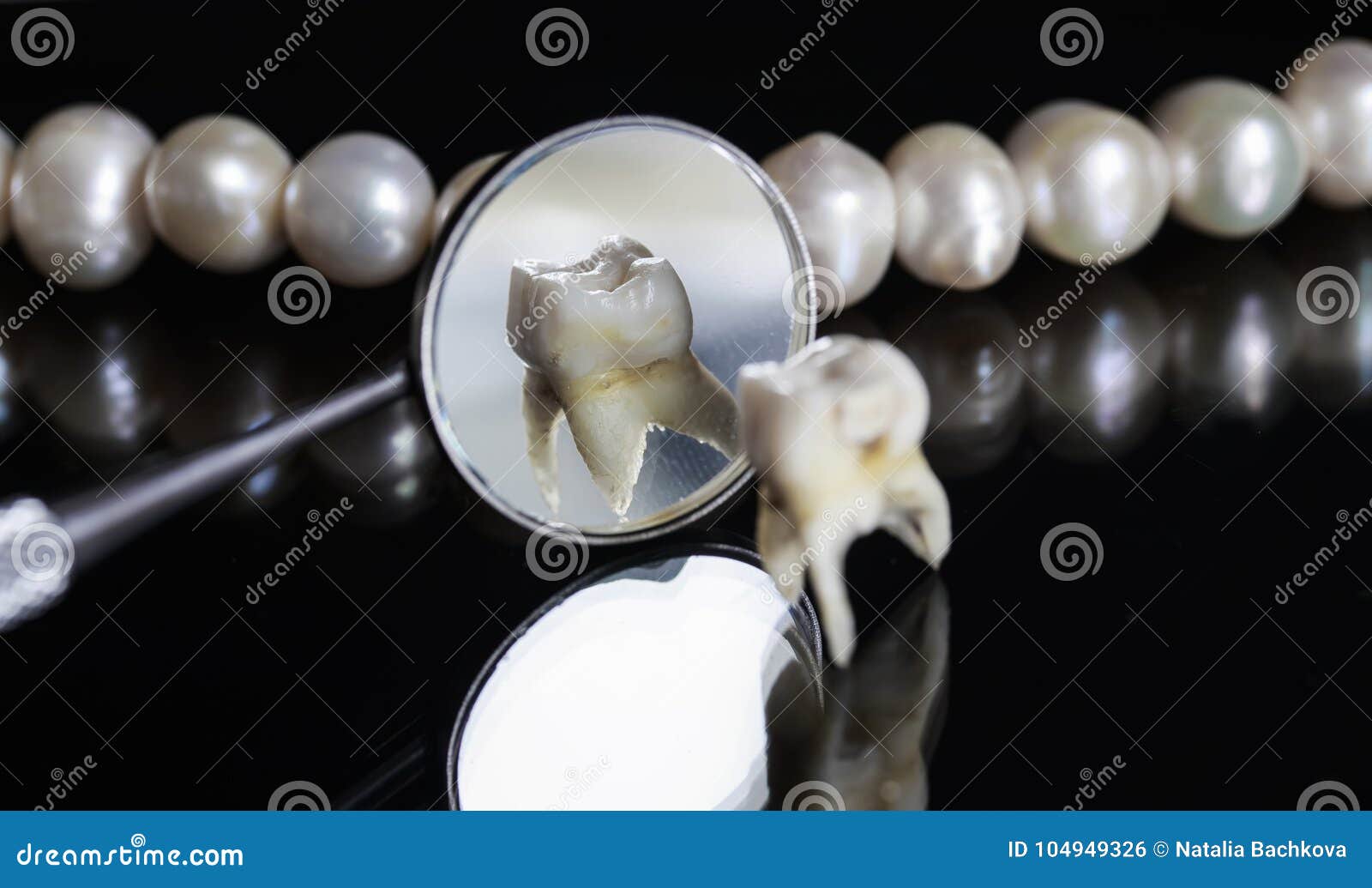 Bad Rotten Tooth Pulled and Stands Opposite the Offices of the Stock ...