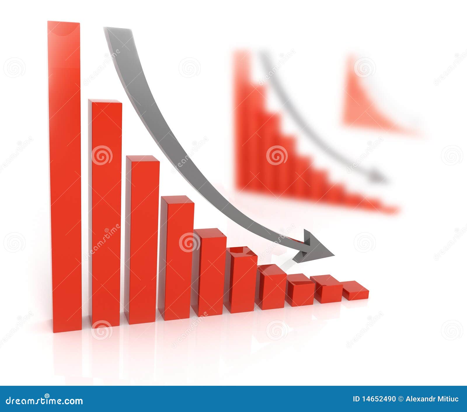 Bad Sales . Arrow Falling Downward Stock Illustration - Illustration of ...