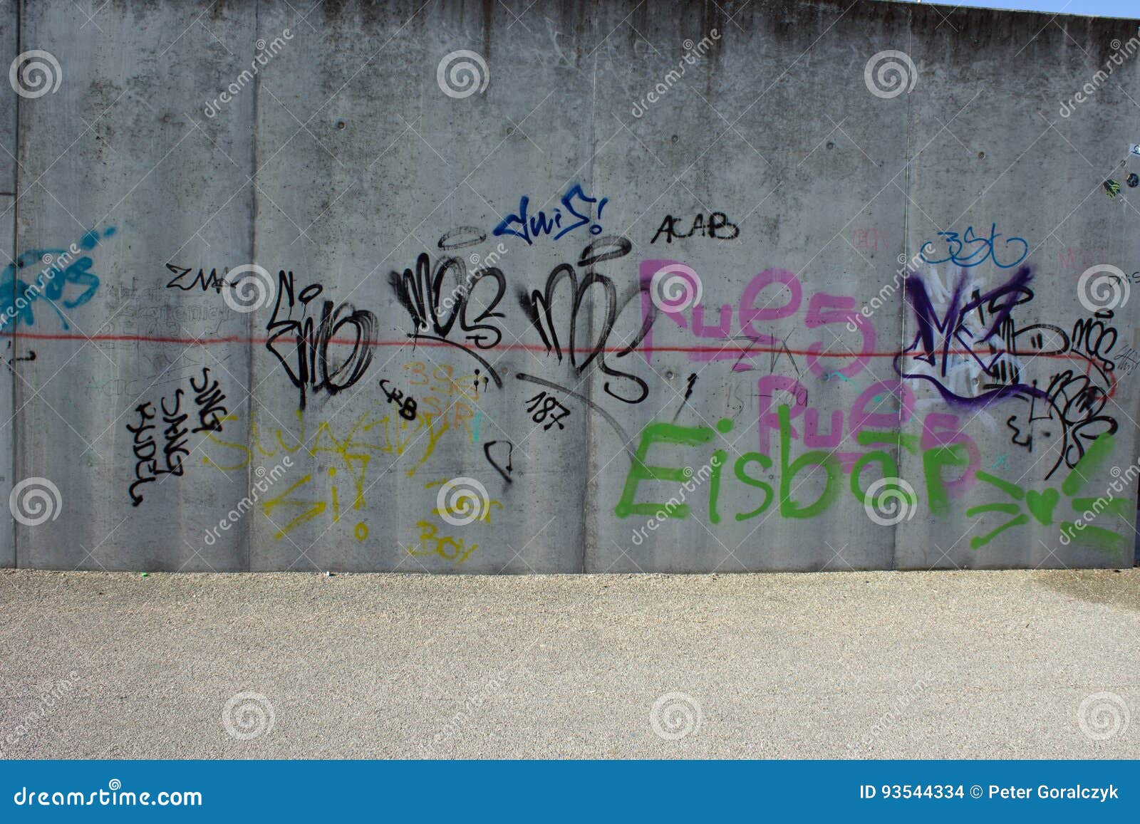 Bad and simpe graffiti stock photo. Image of wall, prohibited - 93544334