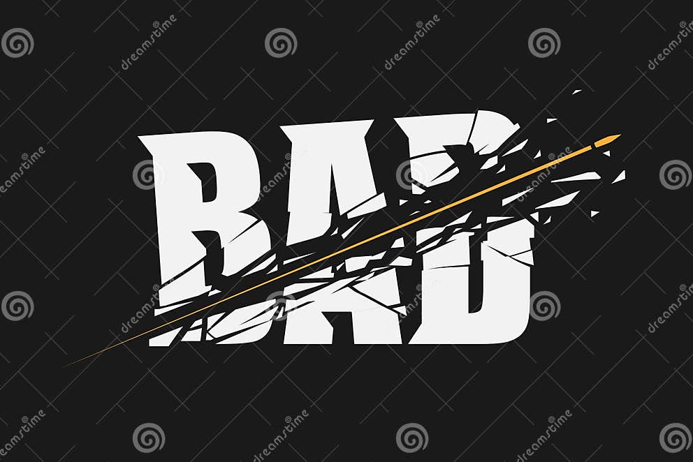Bad Slogan Illustration with Bullet Line Stock Vector - Illustration of ...